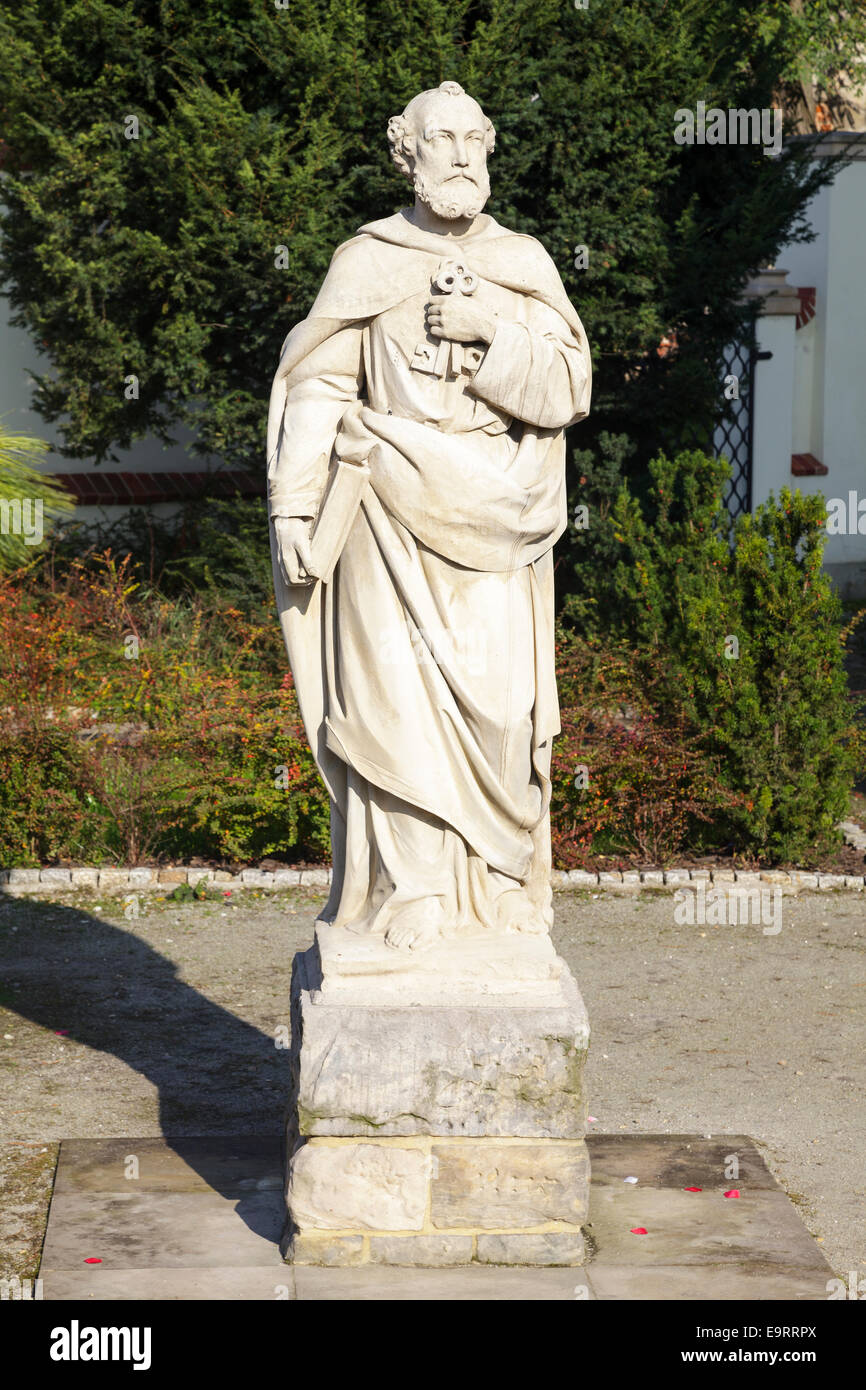 St Peter statue in the garden of St Peter and Paul church, Wroclaw ...