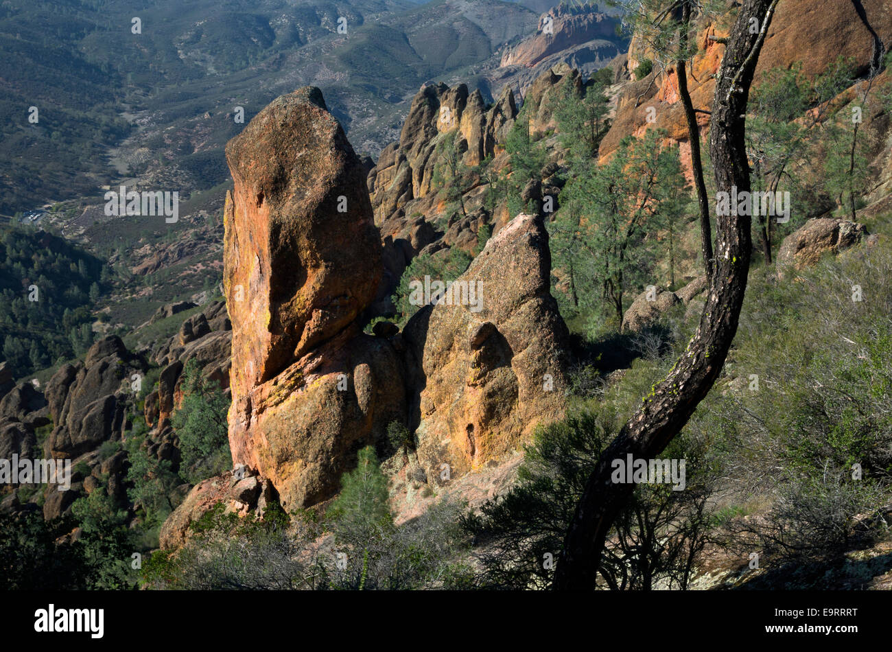 CALIFORNIA - Rock spire in High Peaks area with the Balconies in ...