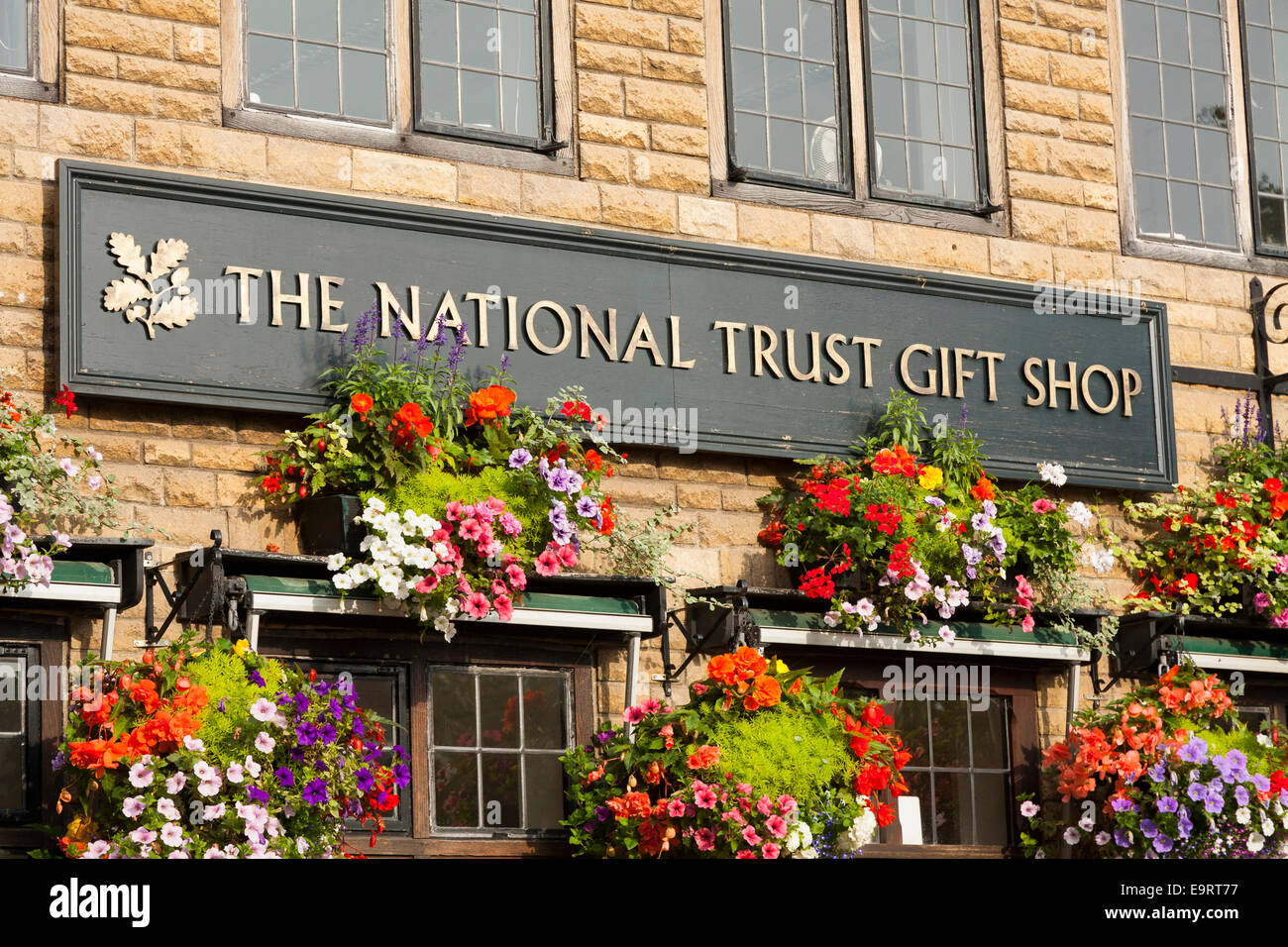 National Trust Gift shop in Wells – & famous display of hanging baskets ...