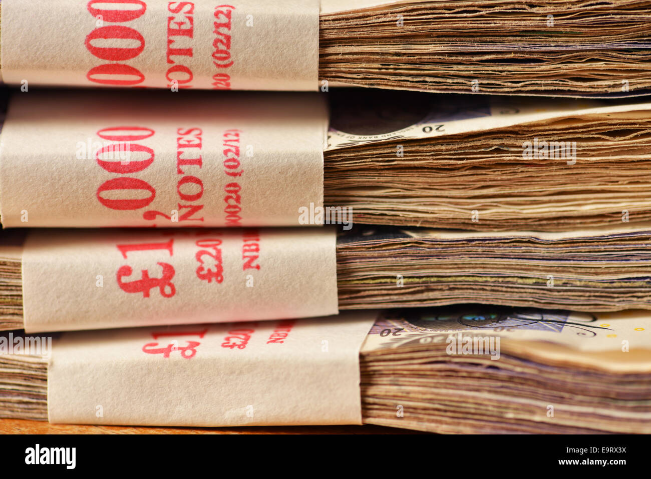 Bundles of money Stock Photo - Alamy