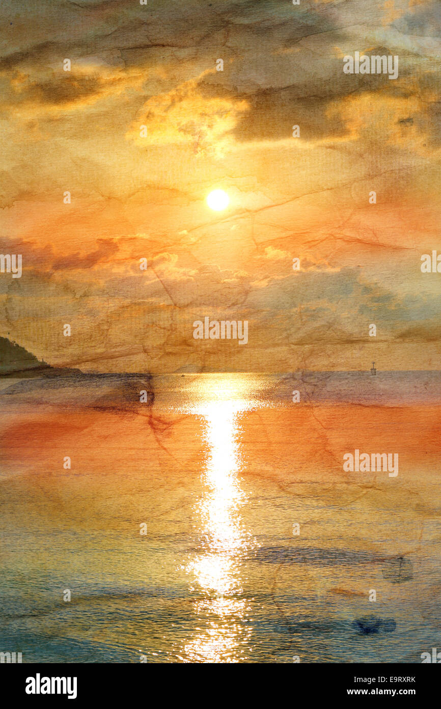 Watercolor sun hi-res stock photography and images - Alamy