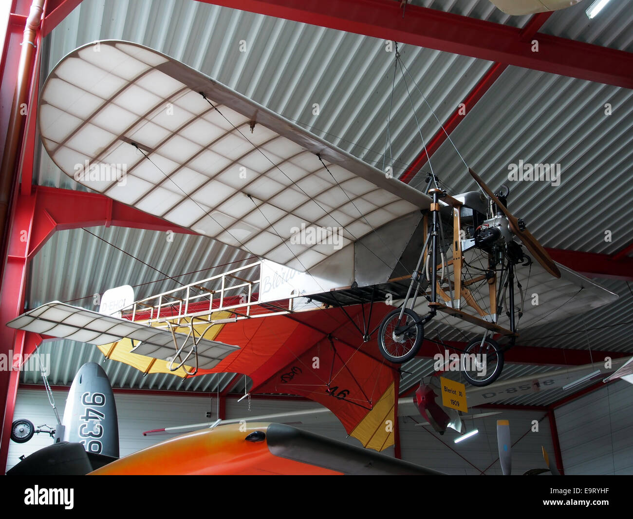 The Bleirot XI, a pioneering aircraft from 1909, is displayed at the ...
