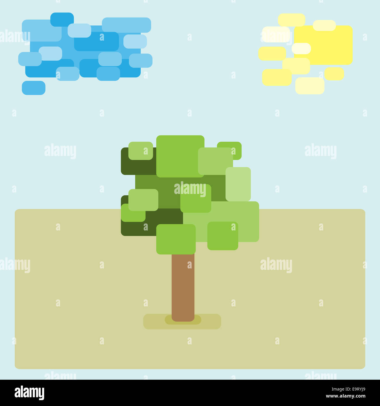 Tree cloud sun landscape nature ecology Stock Photo - Alamy