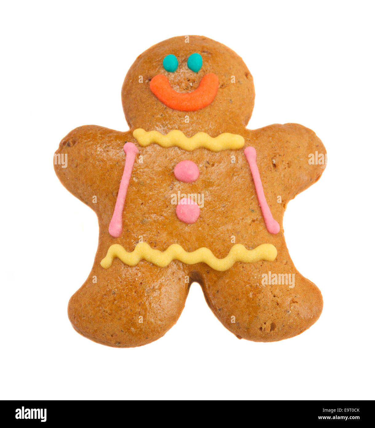 Gingerbread man face Cut Out Stock Images & Pictures - Alamy