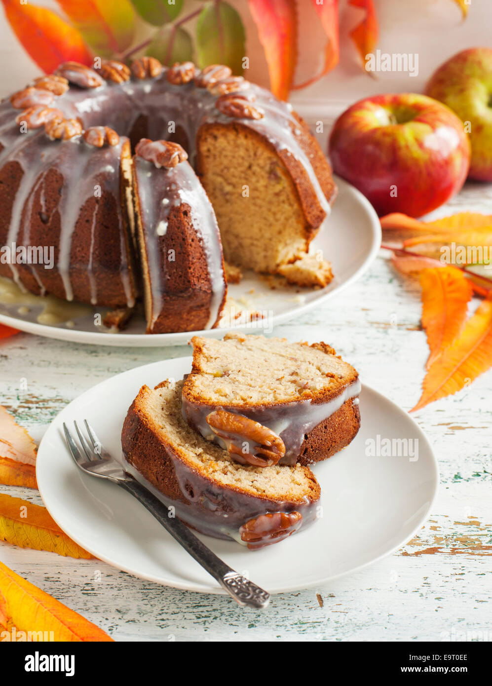 Caramel banana cake Stock Photo - Alamy
