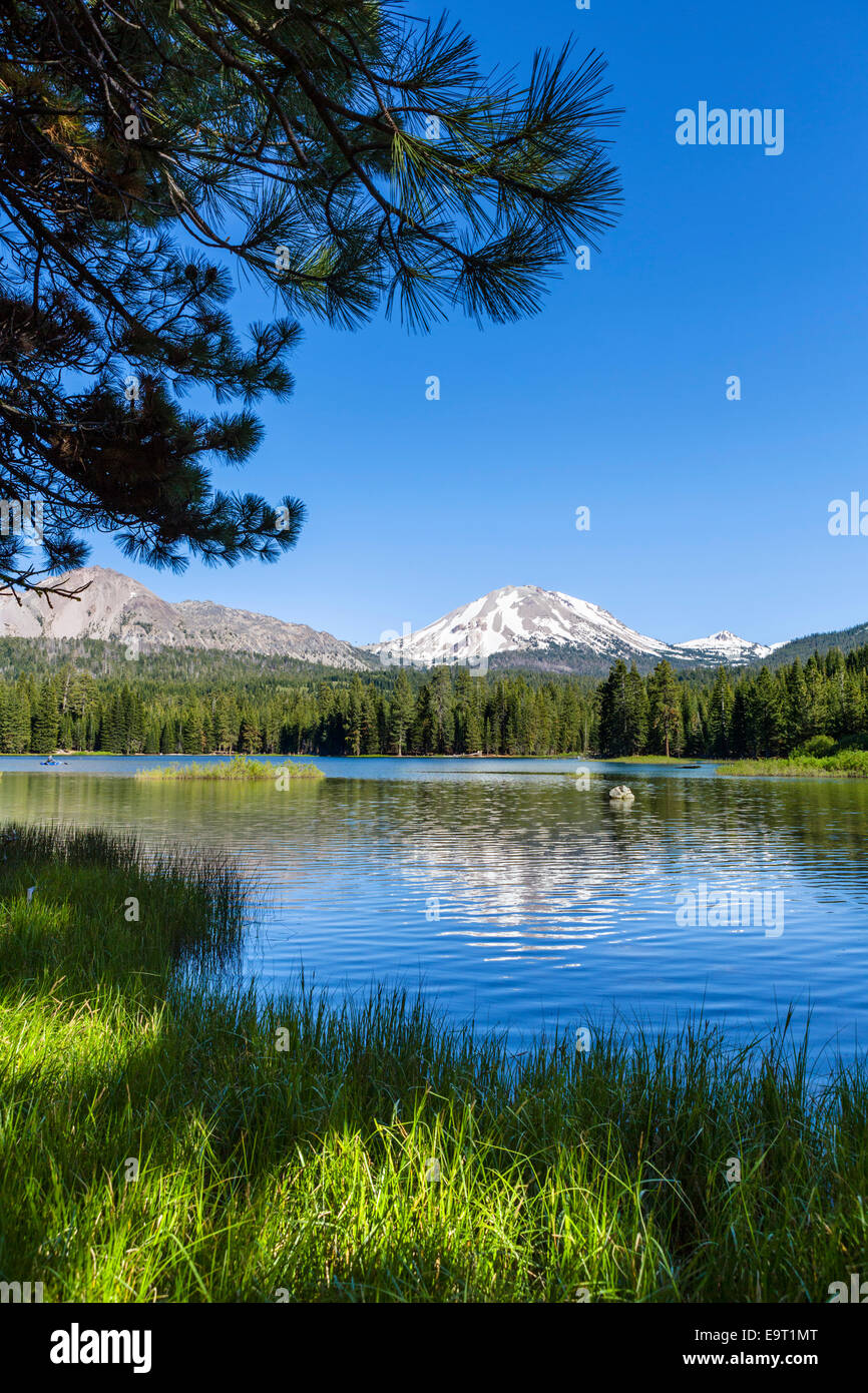 View Of Lassen Peak From Manzanita Lake Lassen Volcanic National Park