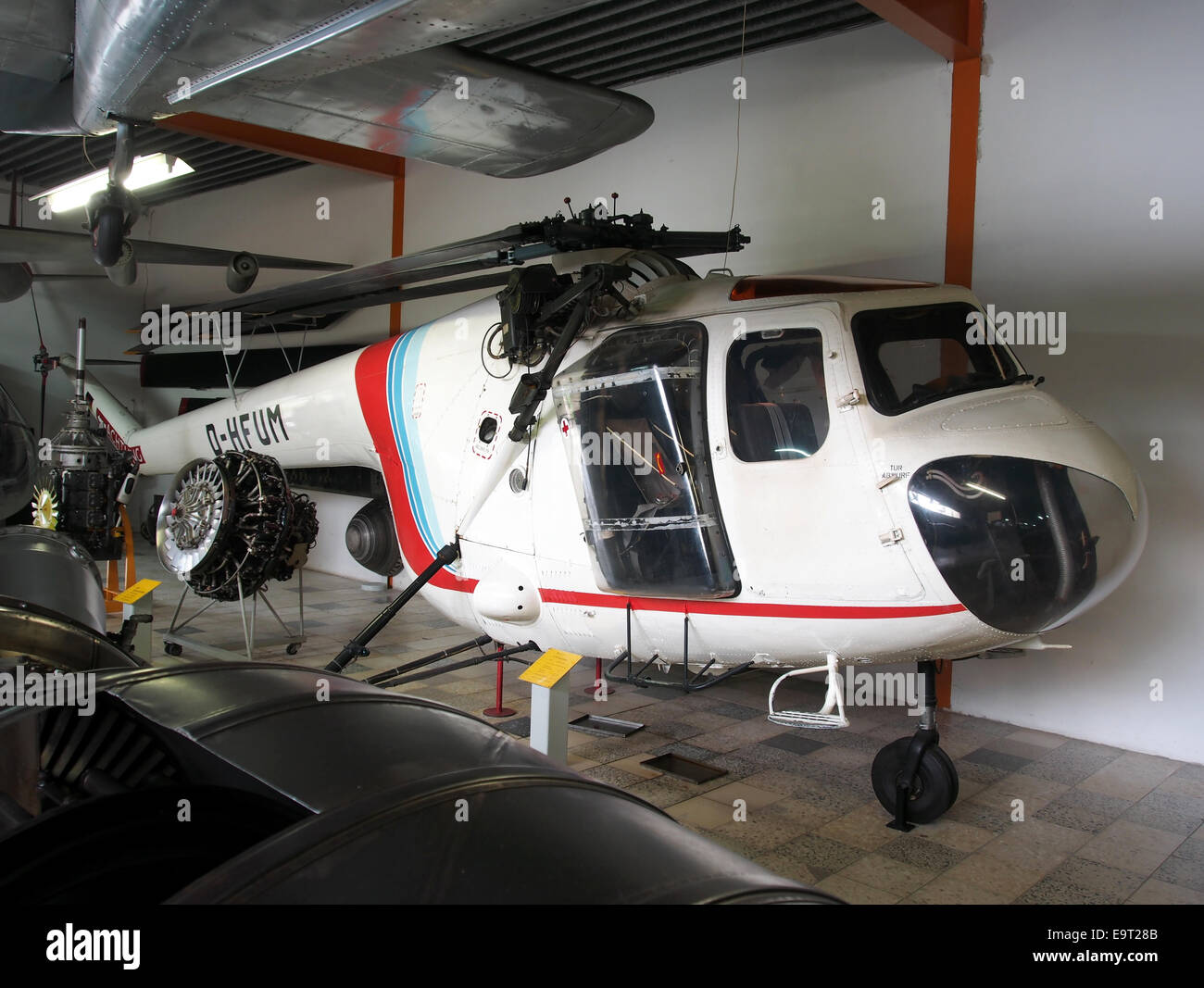 The D-HFUM Bristol Sycamore Mk52 is displayed at the Flugausstellung ...