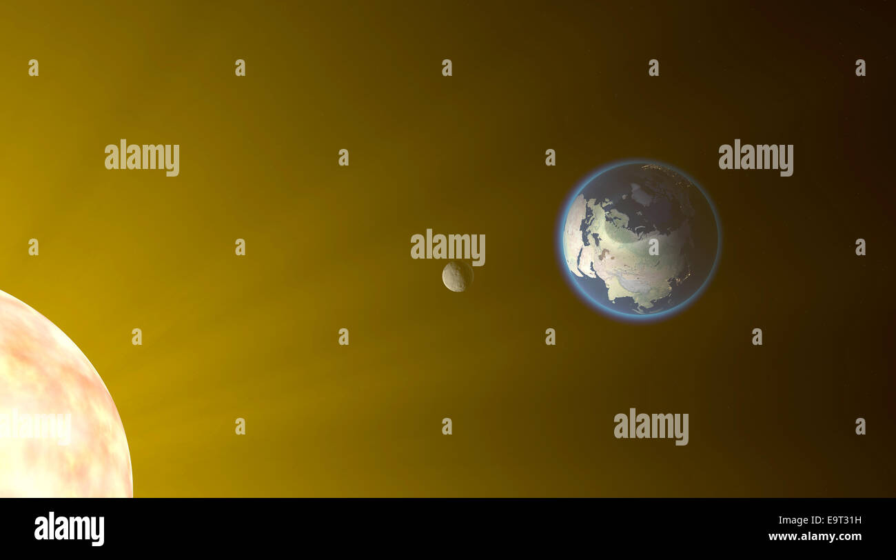 Space Earth Moon Sun