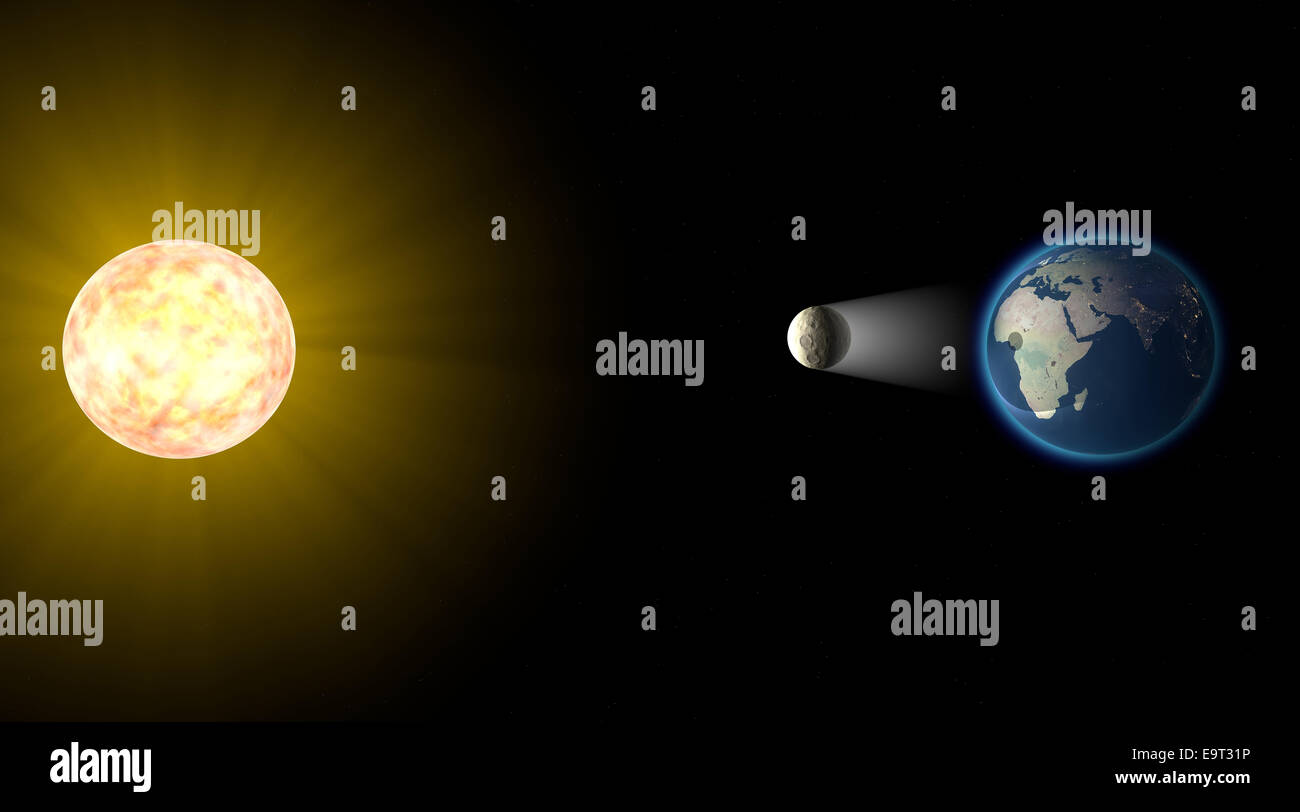 3d solar eclipse hi-res stock photography and images - Alamy