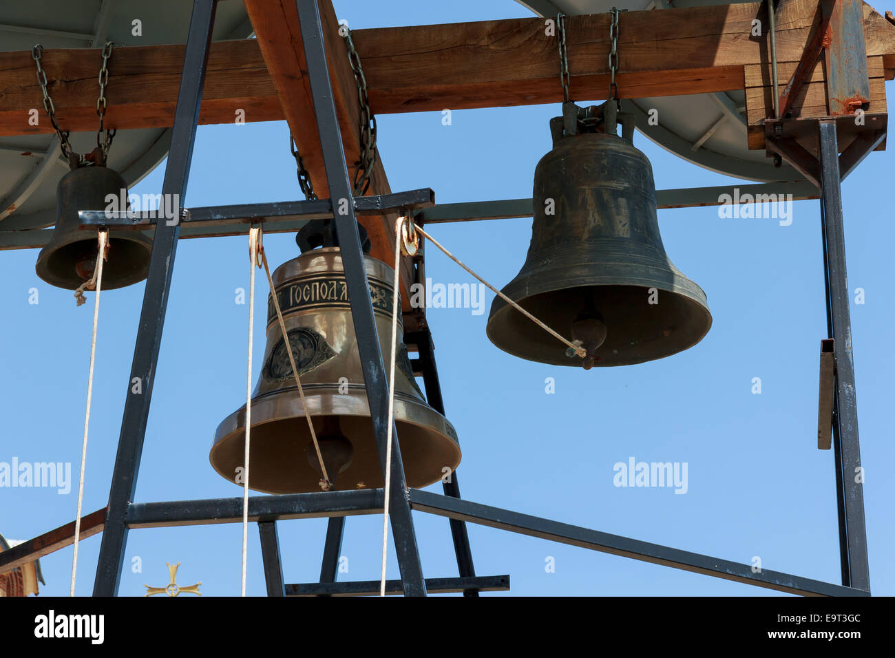 Three church bells Stock Photo - Alamy
