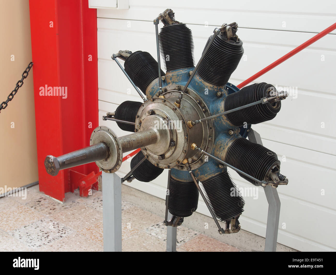 An engine on display at the Flugausstellung Hermeskeil, a museum ...
