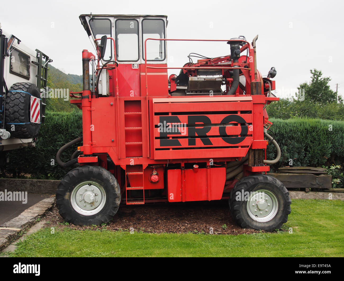 The ERO Grape-vine portal tractor, a type of straddle tractor, is ...