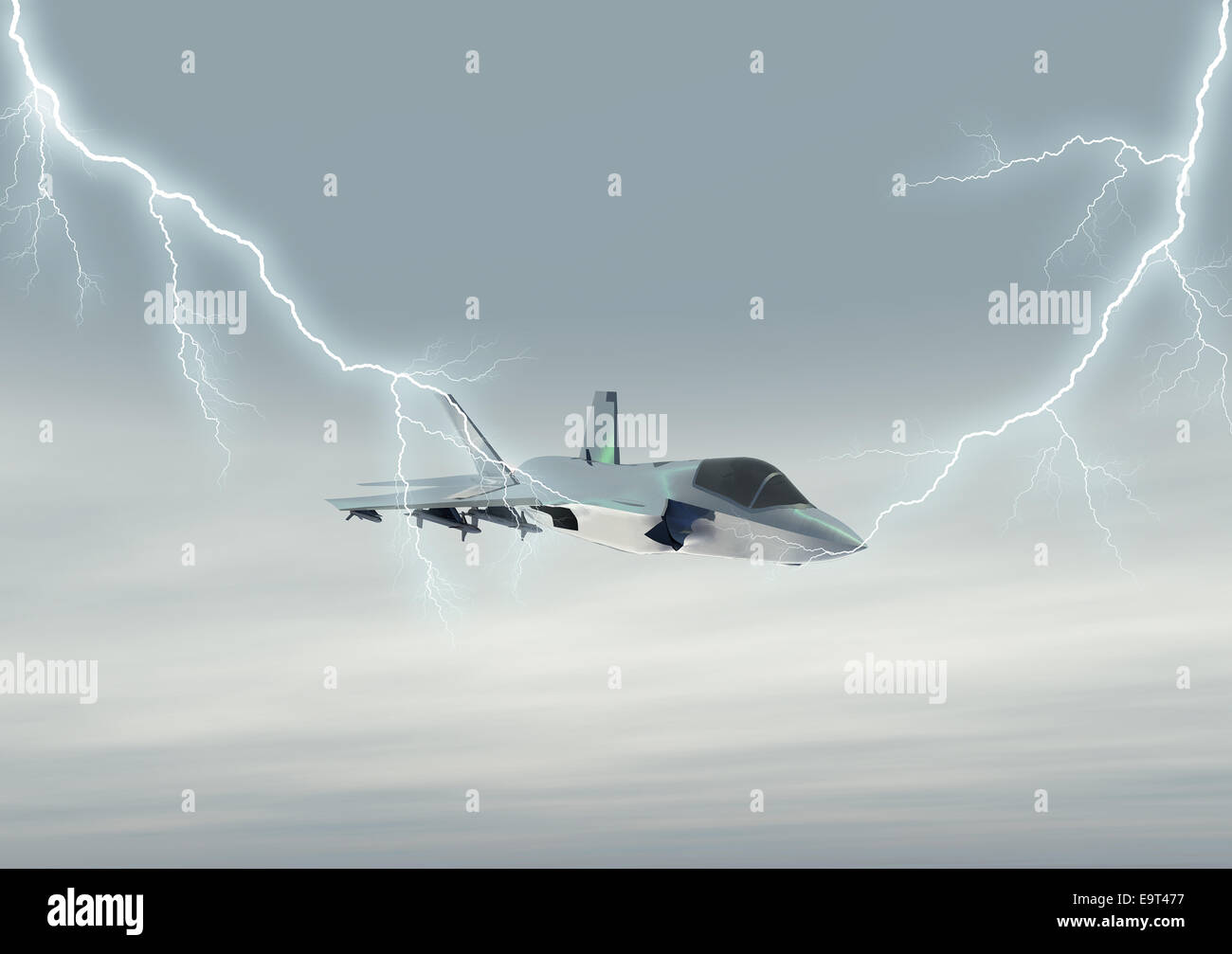 Jet F-35 fighter jet plane illustration Stock Photo - Alamy