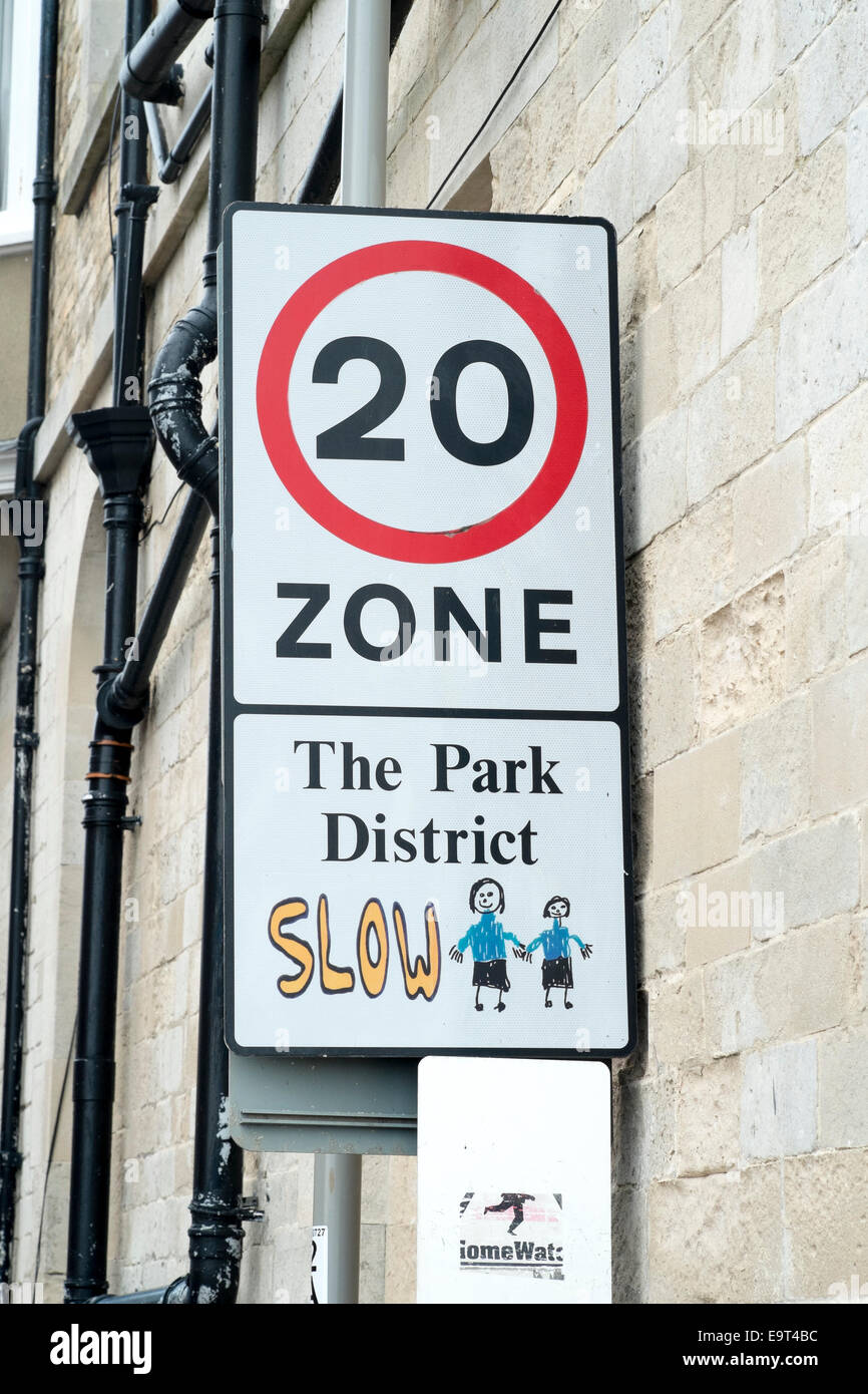 20 mph speed limit zone with graphic of hand drawn people holding hands ...