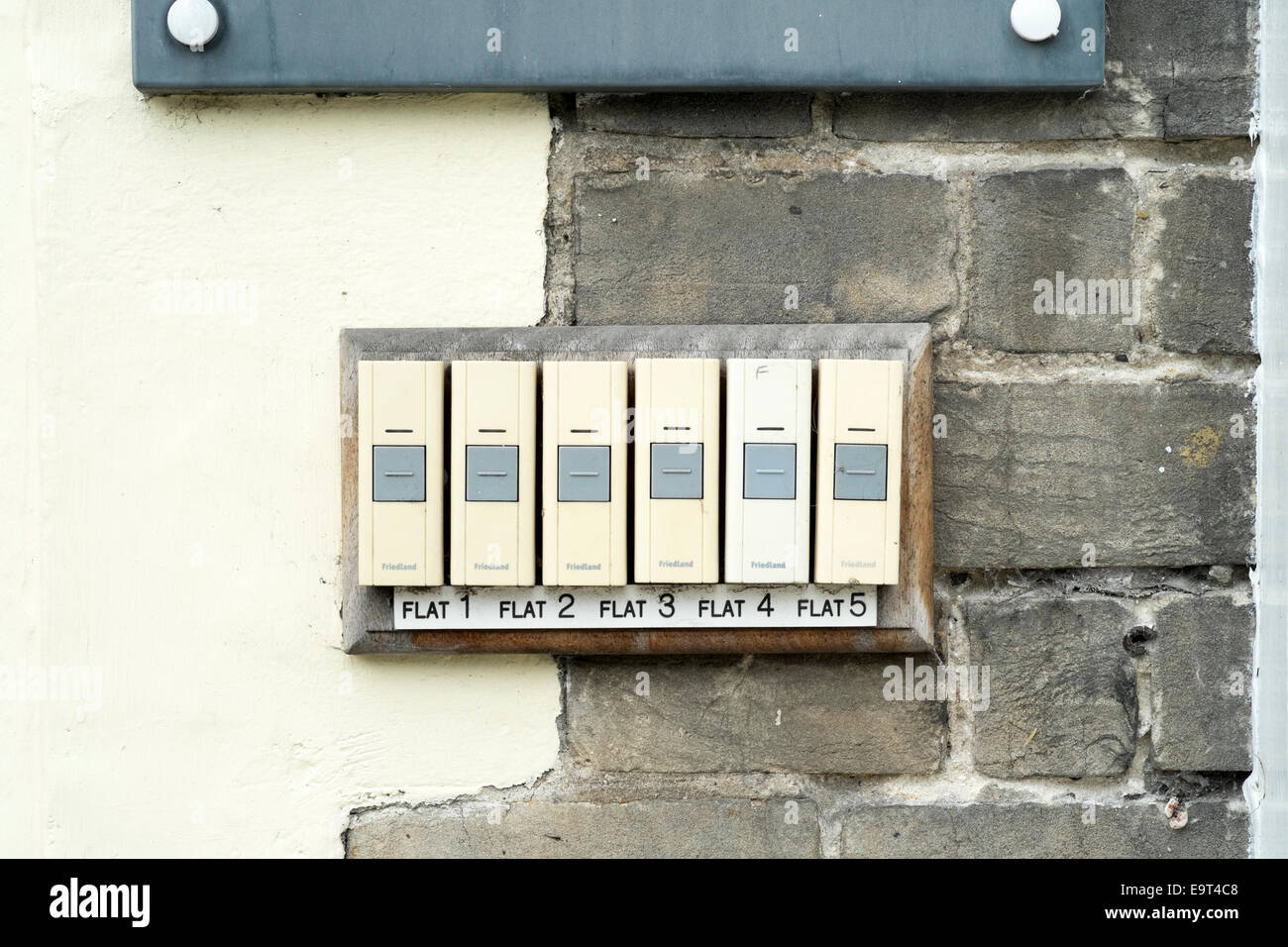 Door bell buttons for apartments Stock Photo - Alamy