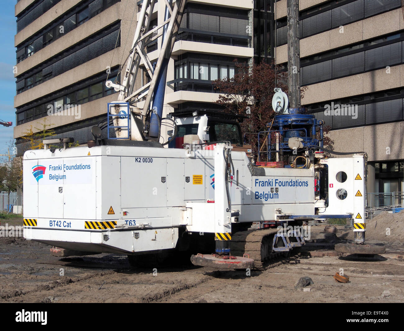 The Franki Foundations Belgium drilling rig, model K2 0030, is shown in ...