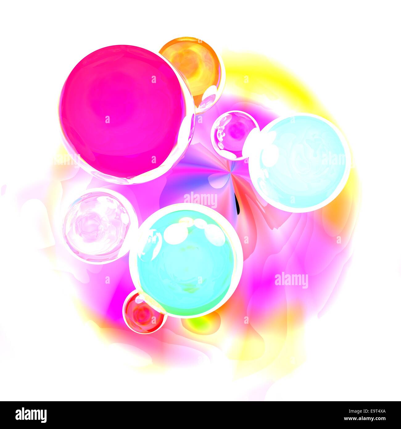 Abstract colorful glowing balls Stock Photo - Alamy