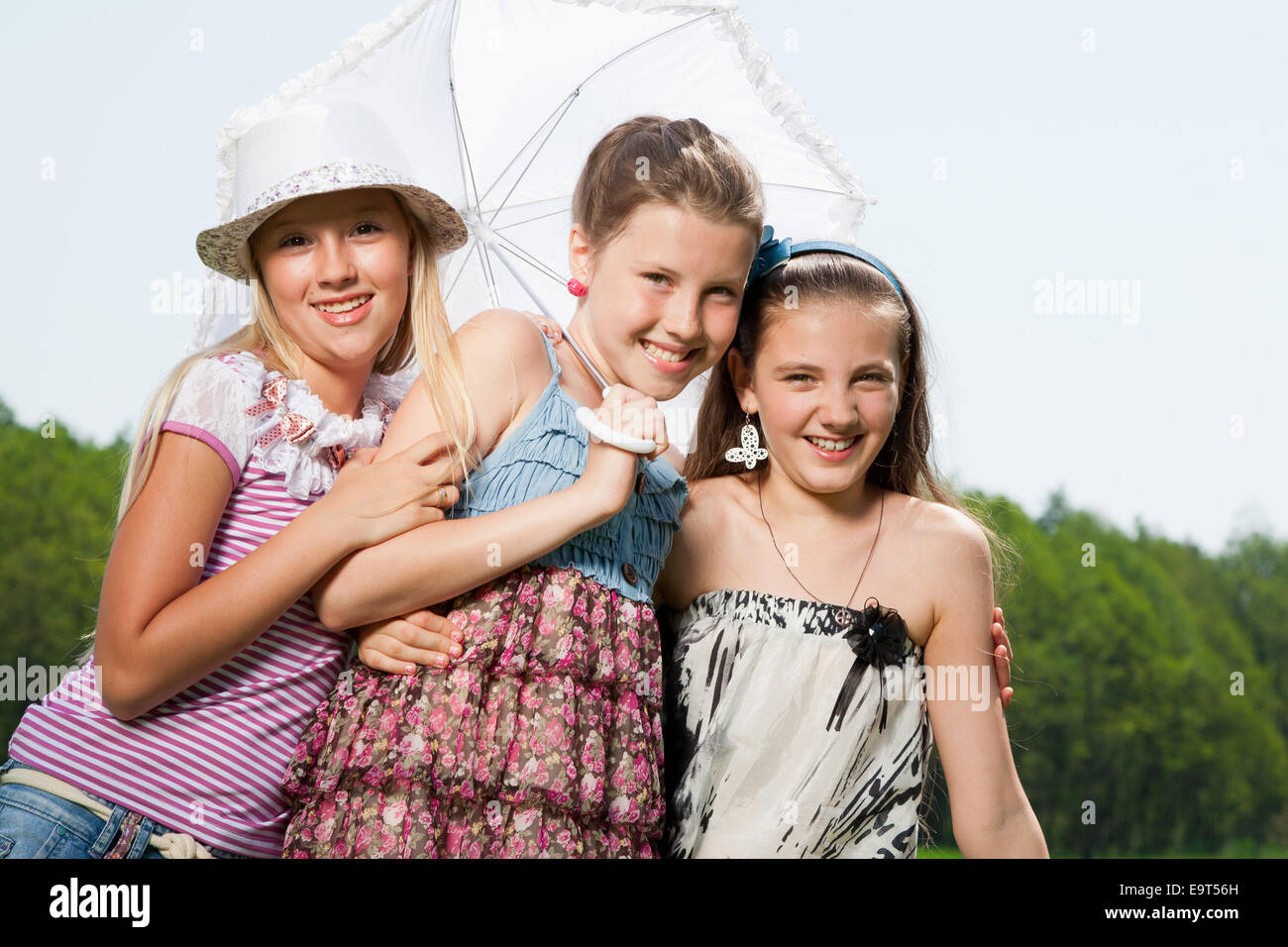Three umbrella hi-res stock photography and images - Alamy