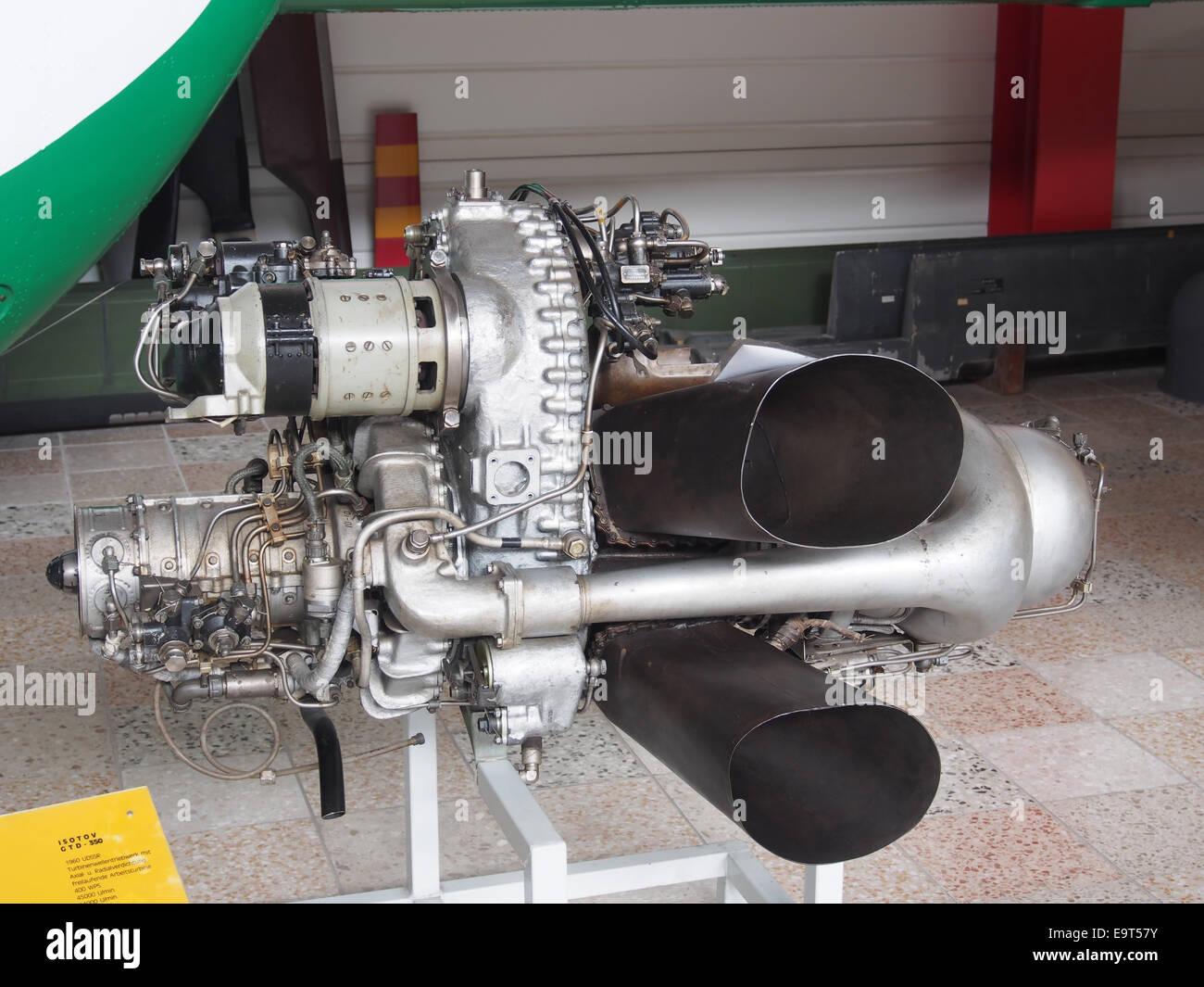 The ISOTOV GTD-350, a 1960 model aircraft engine, displayed at the ...