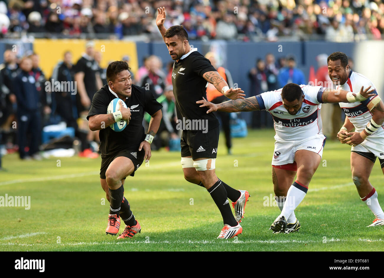 Chicago, Illinois, USA. 01st Nov, 2014. Keven Mealamu during the Rugby ...