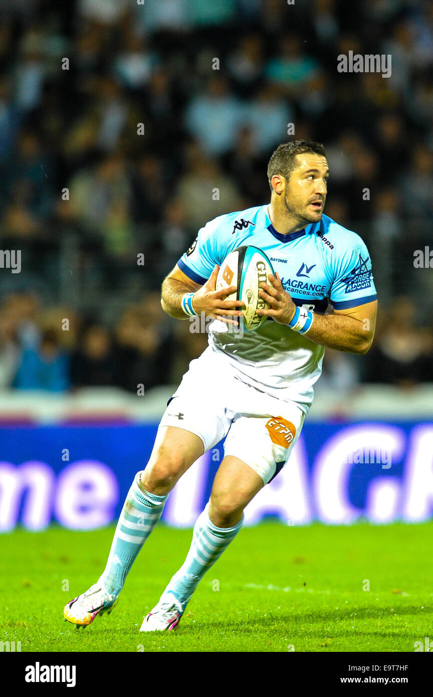 Bayonne, France. 01st Nov, 2014. French Top14 Rugby Union. Boyonne ...