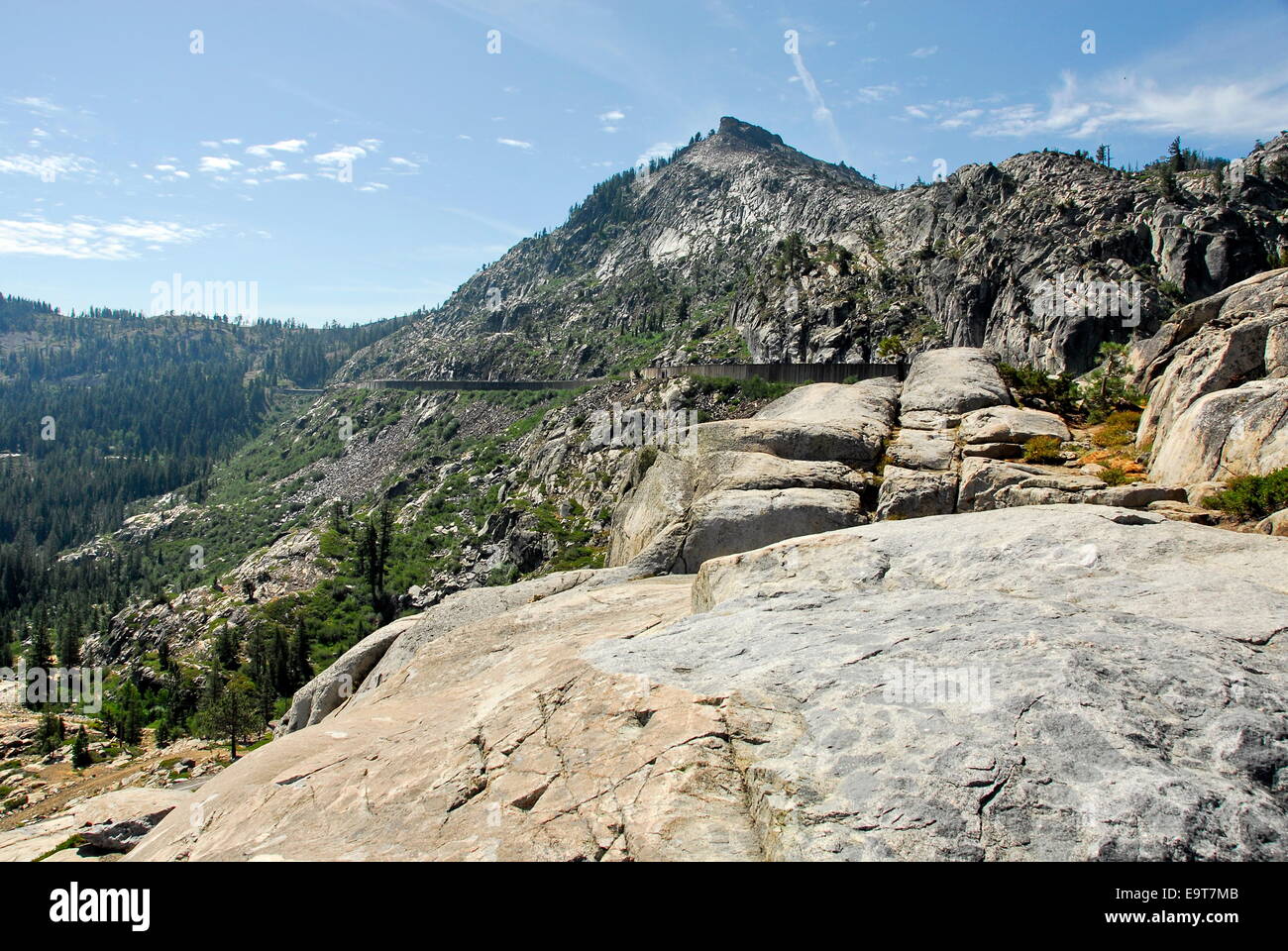 Railroad snowshed and tunnel on Donner Pass in Sierra Nevada ...