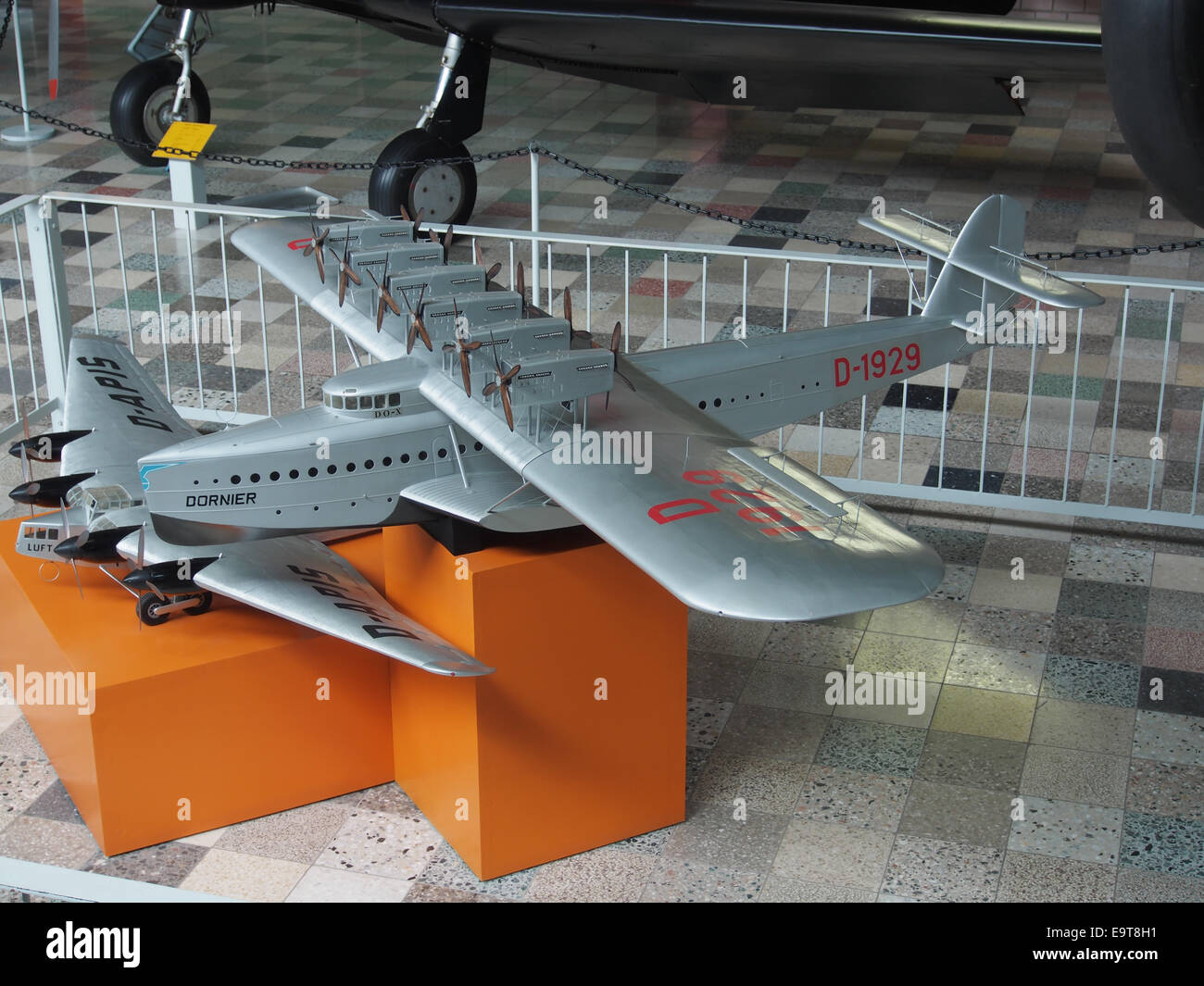 This model of the D-1929 Dornier Do X is displayed at the ...