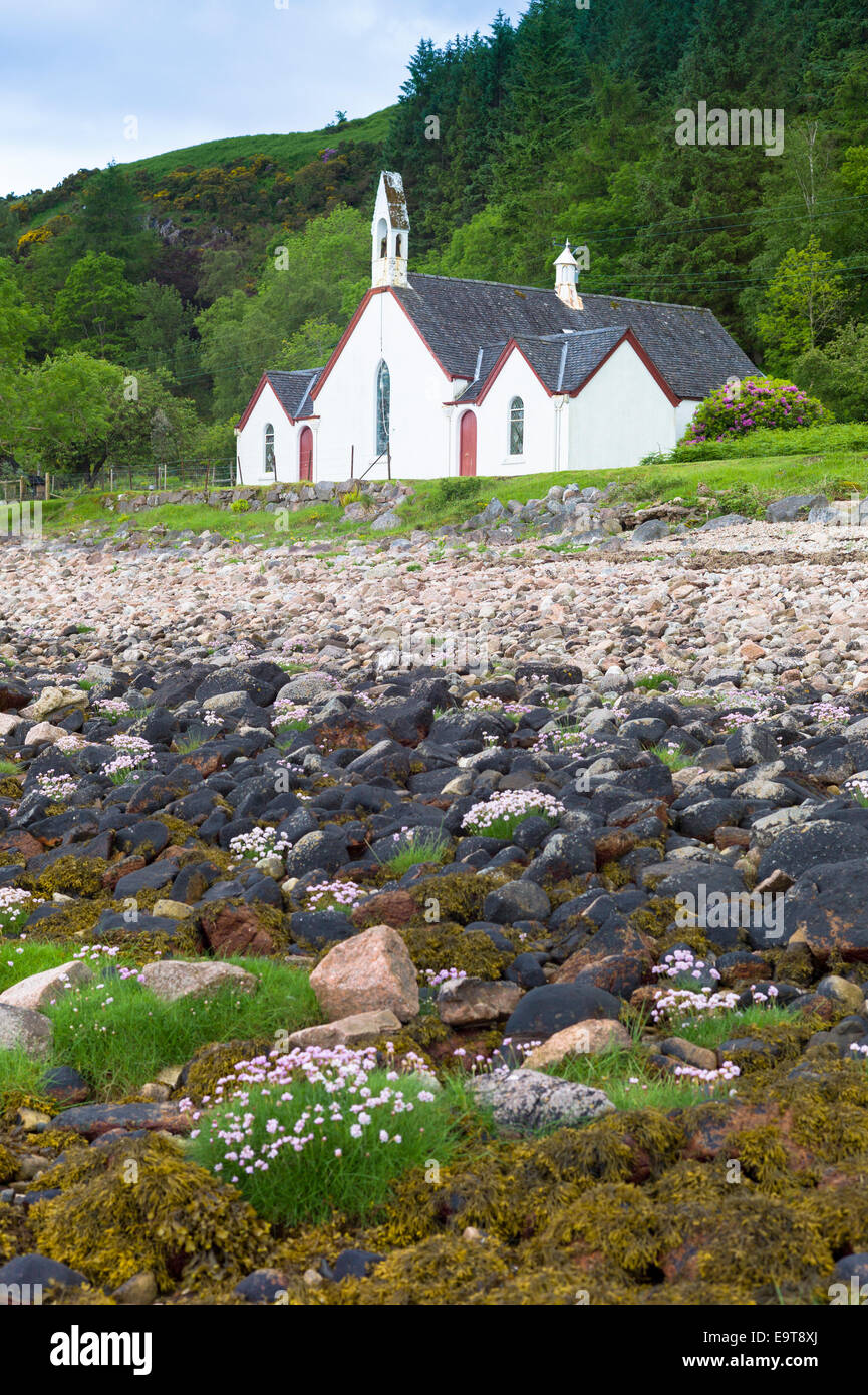 Church of SCOTLAND christian kirk by Loch Linnhe at Kingairloch in the ...
