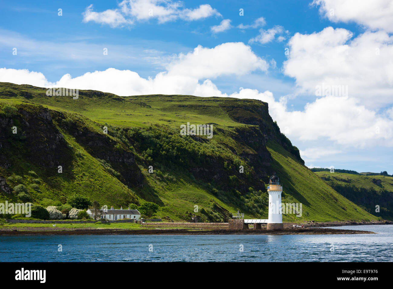 Lighthouse on Sound of Mull near Tobermory on the Isle of Mull in the ...