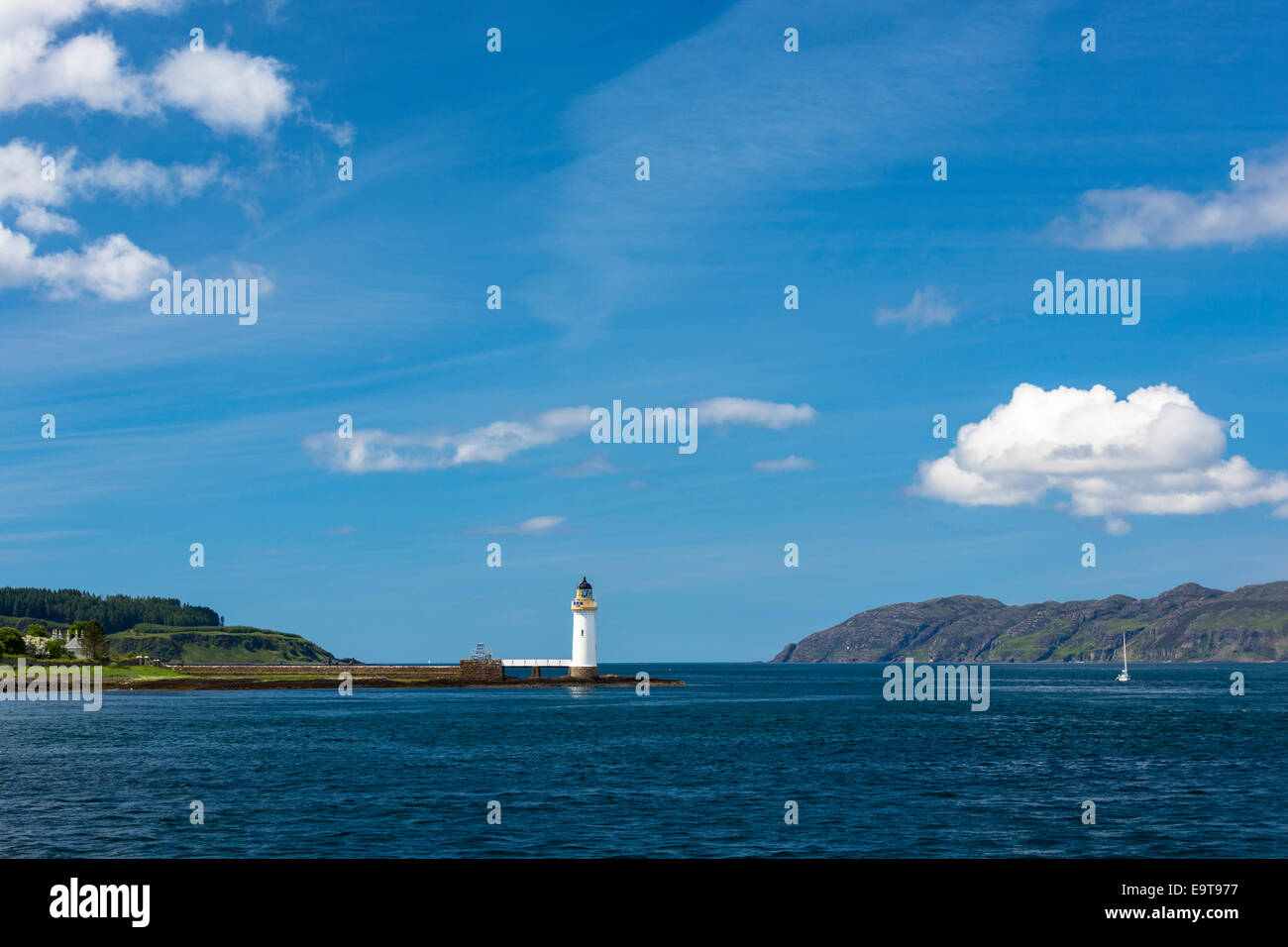 Lighthouse in Sound of Mull near Tobermory on the Isle of Mull in the ...