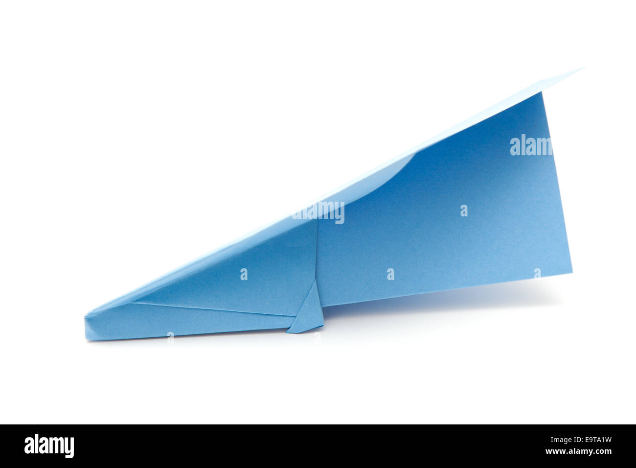 blue paper plane isolated on white Stock Photo - Alamy