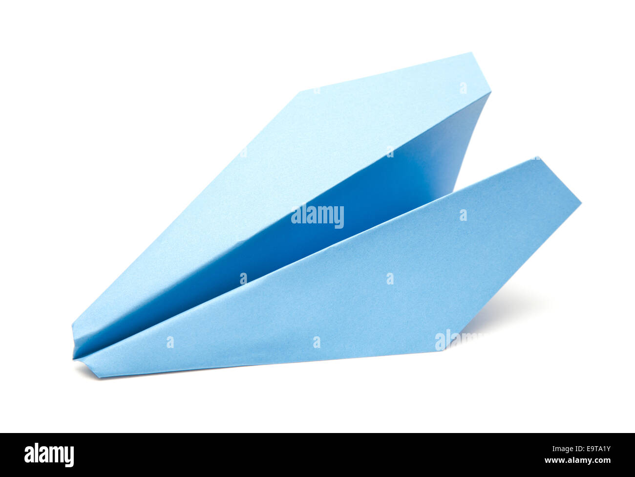blue paper plane isolated on white Stock Photo - Alamy