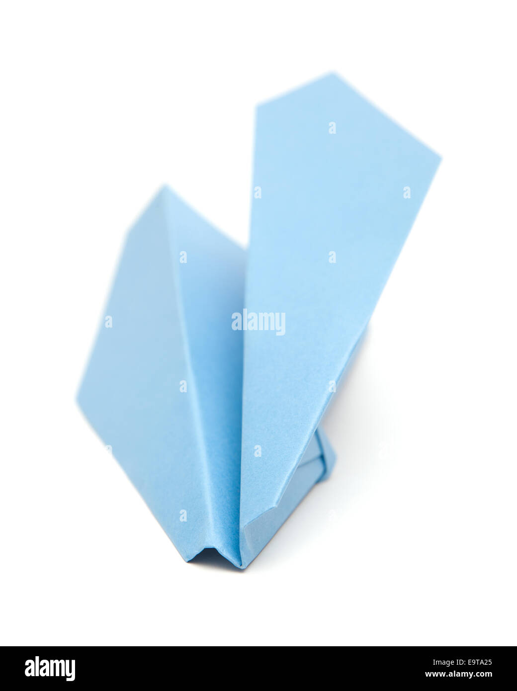 blue paper plane isolated on white Stock Photo - Alamy