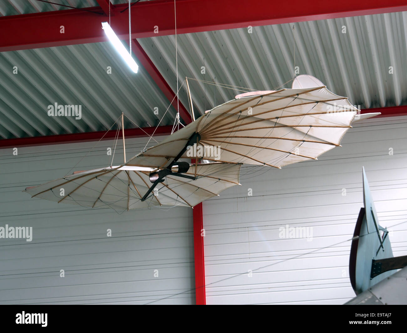 A replica of one of the first gliders displayed at Flugausstellung ...