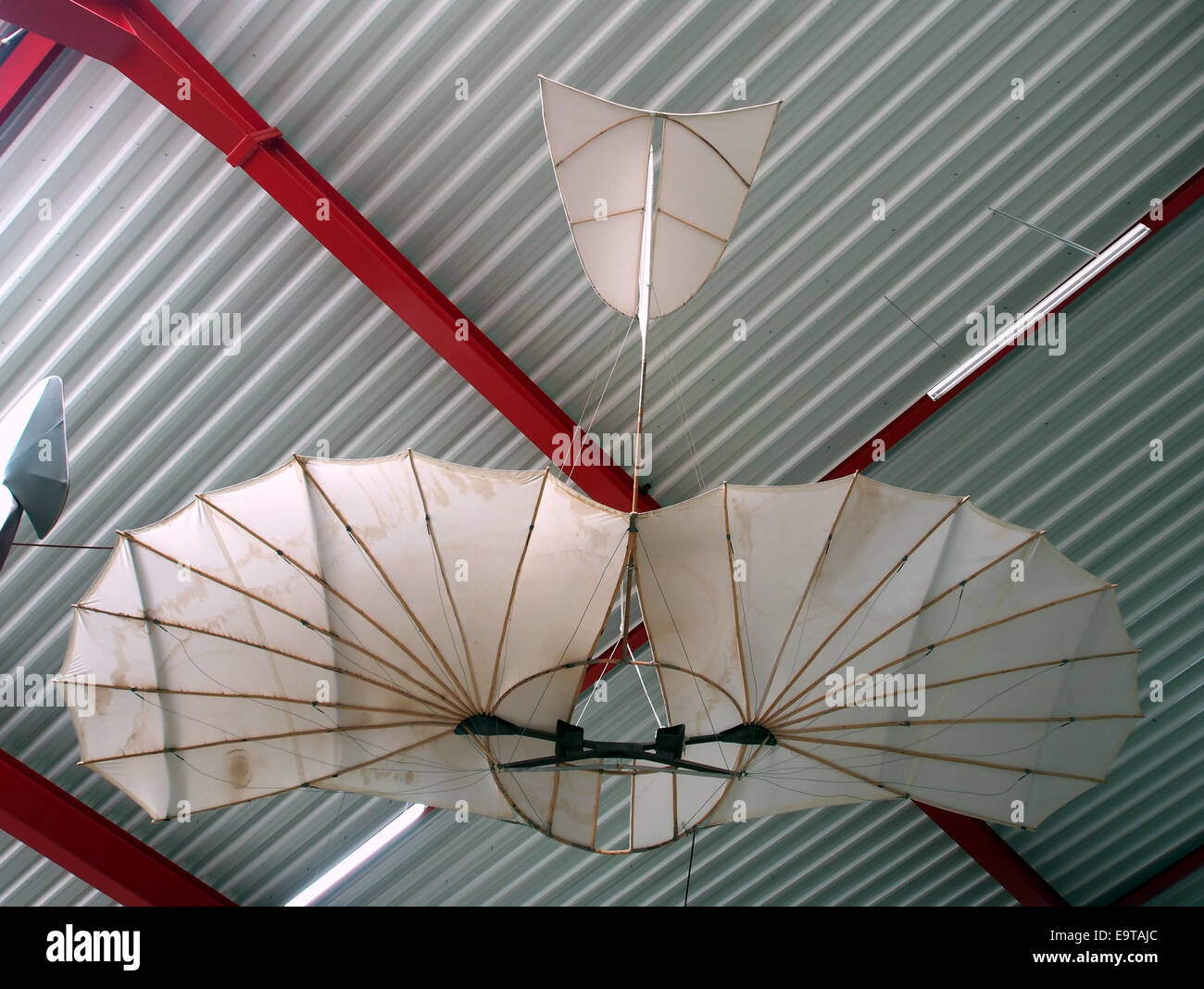 This replica of one of the first gliders is displayed at the ...