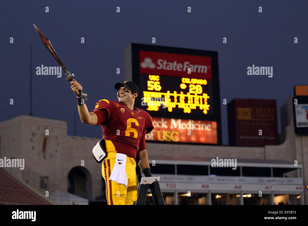 October 18 2014 USC Trojans quarterback Cody Kessler (6) celebrates ...