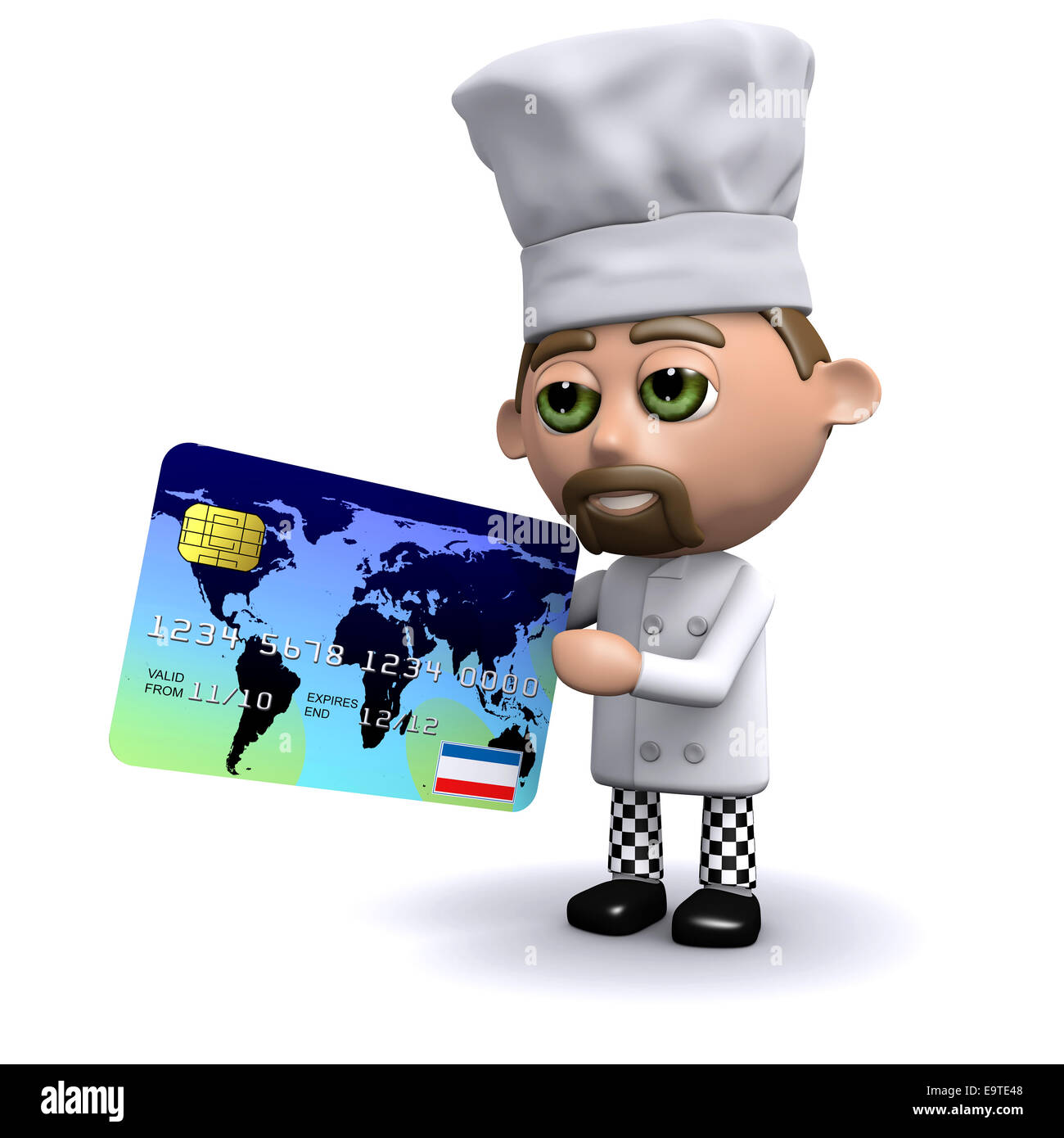 Cartoon character chef card Cut Out Stock Images & Pictures - Alamy