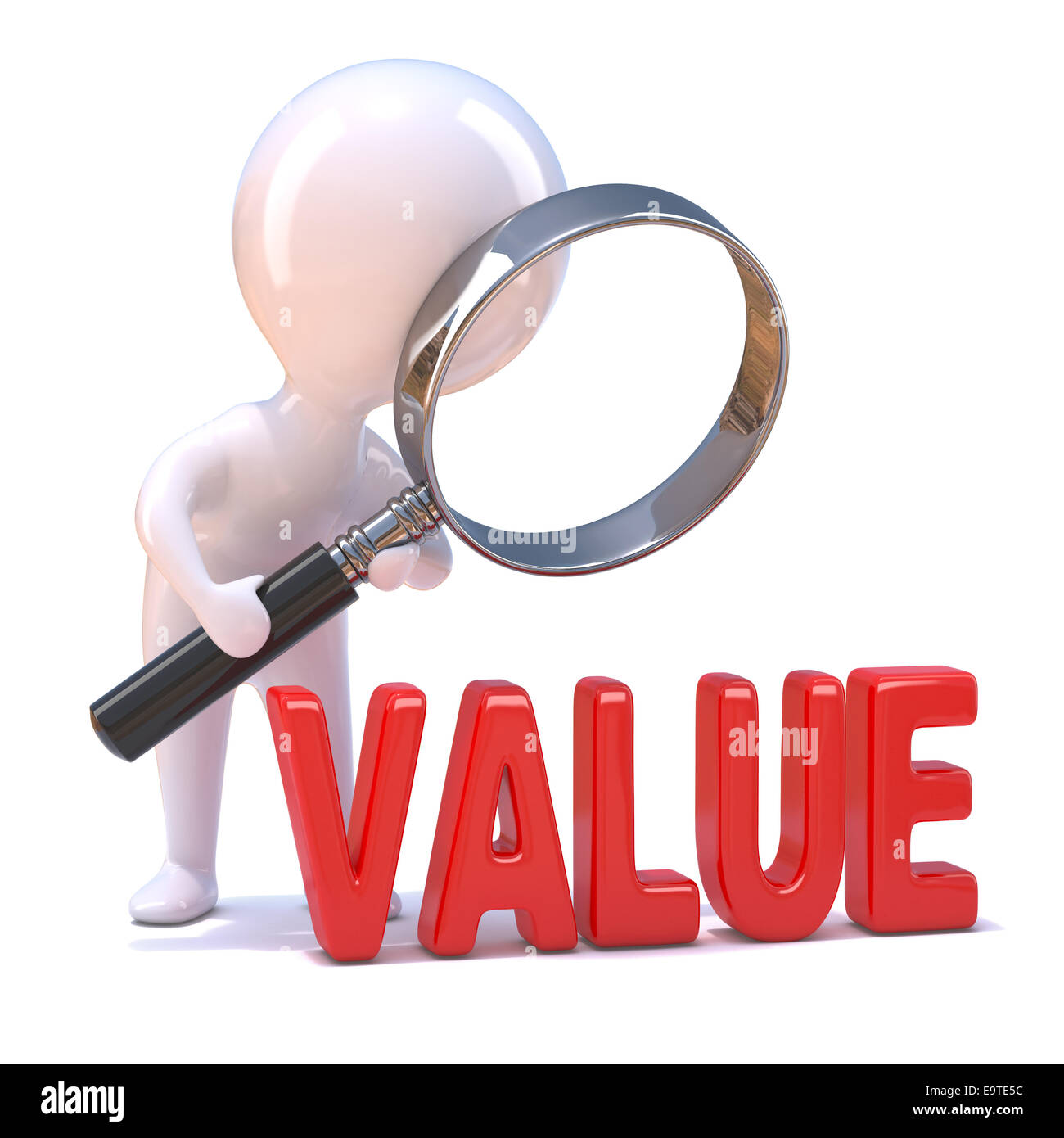 3d render little man magnifying hi-res stock photography and images - Alamy