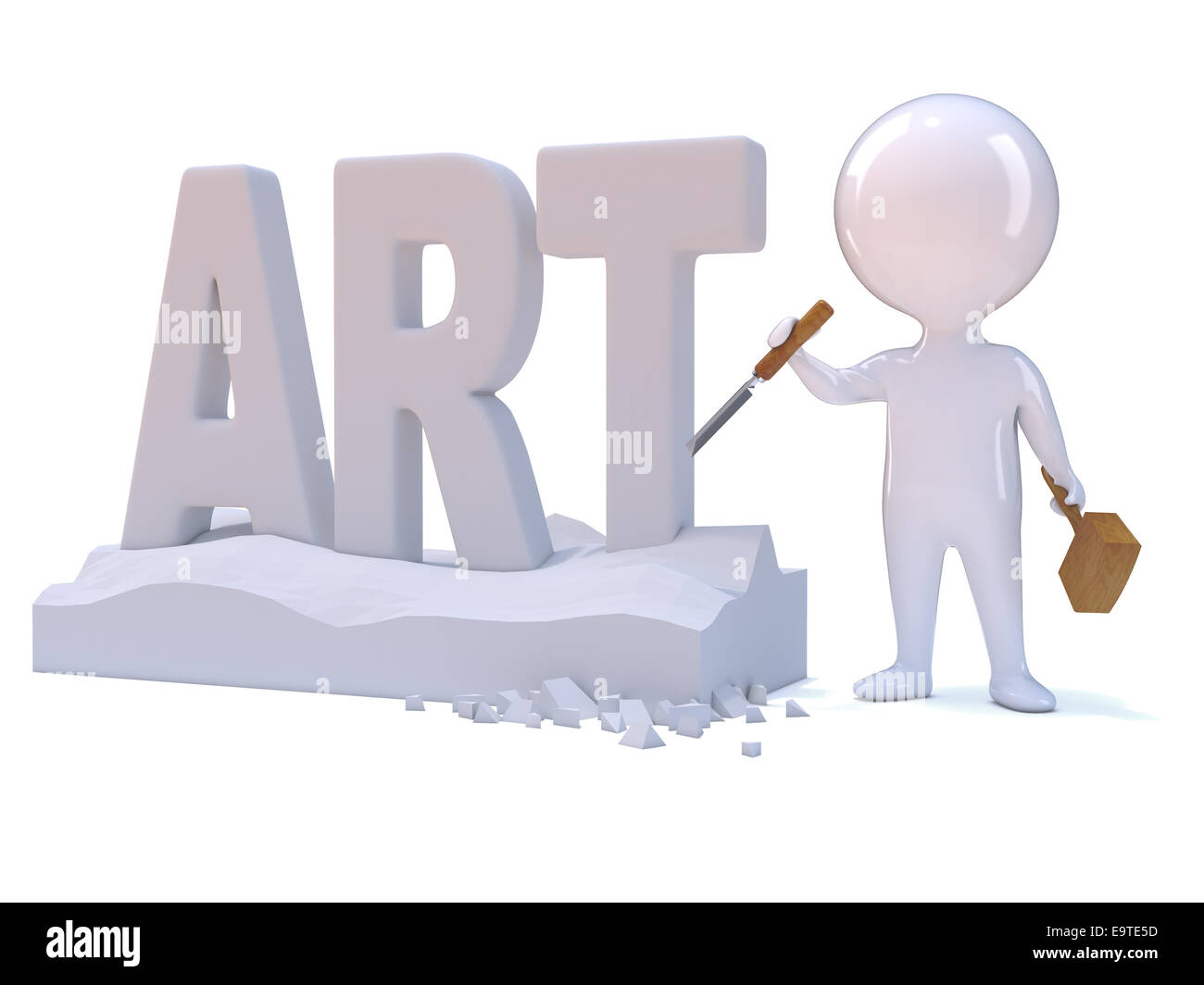 Artist carving Cut Out Stock Images & Pictures - Alamy