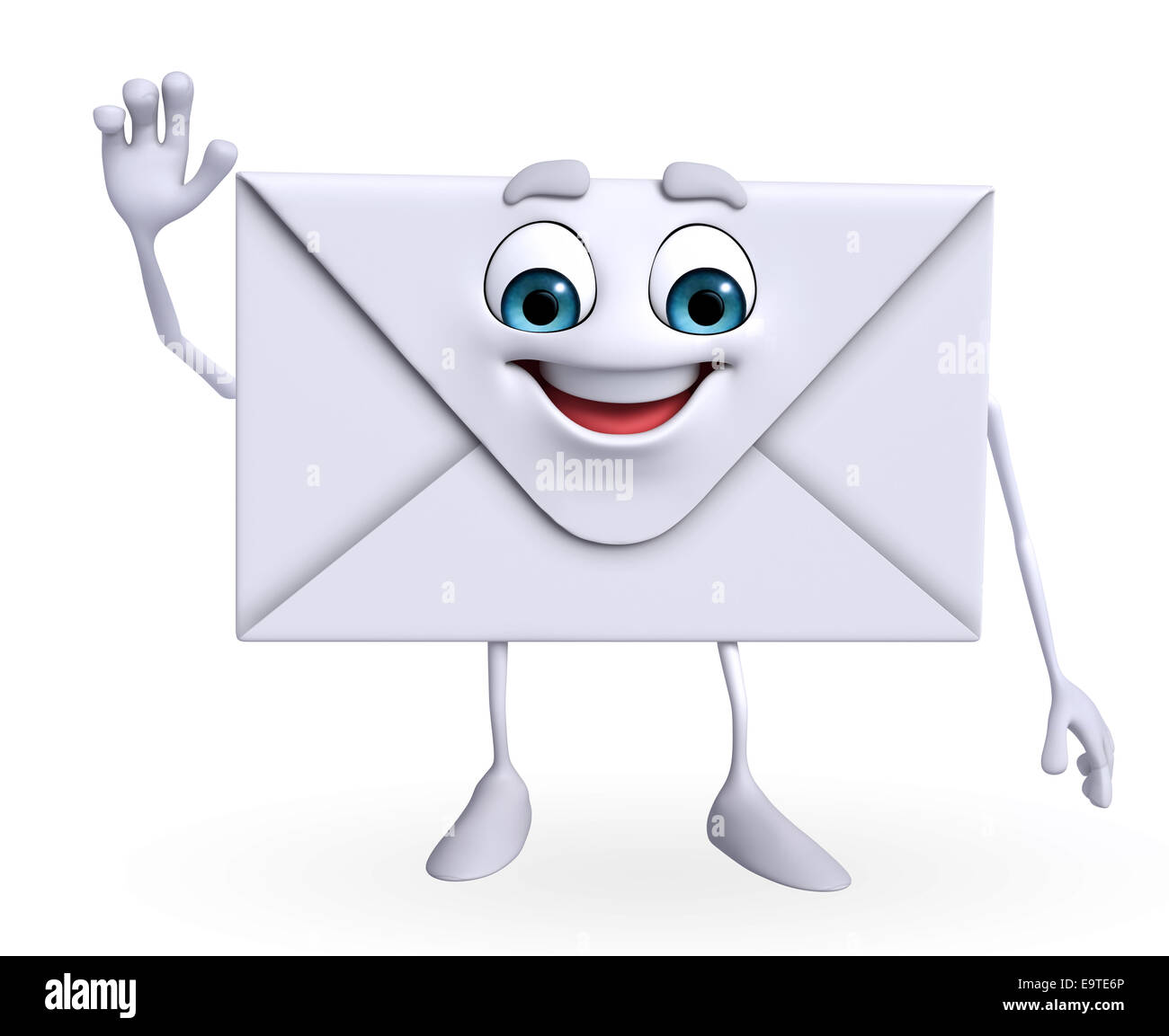 Cartoon Character of mail is happy Stock Photo - Alamy