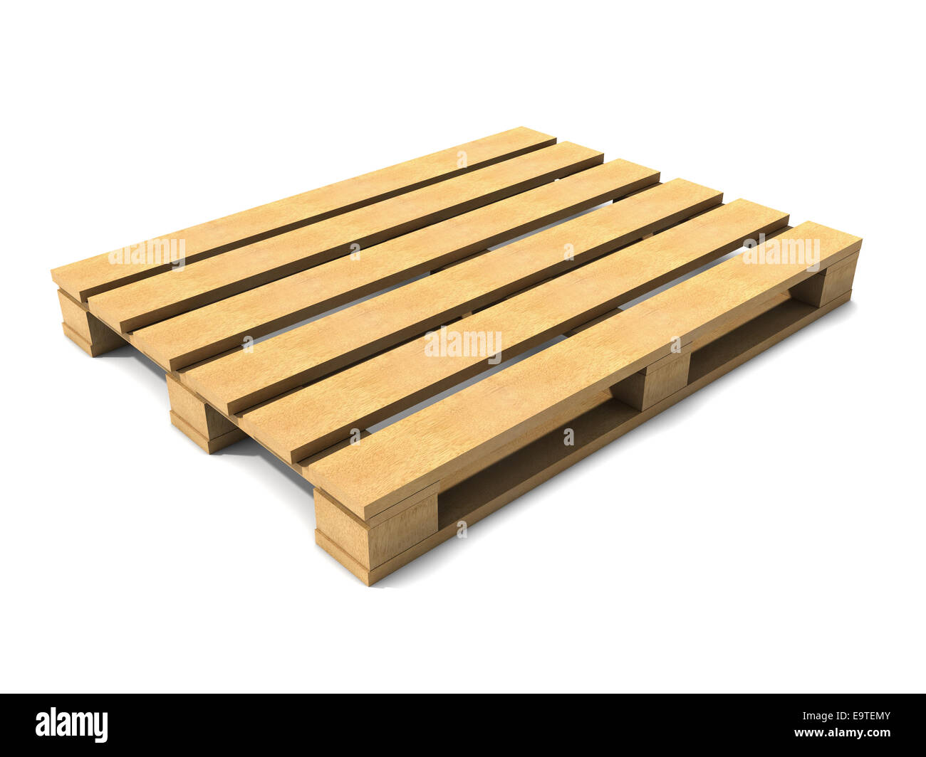 3d render of an empty wooden pallet Stock Photo - Alamy