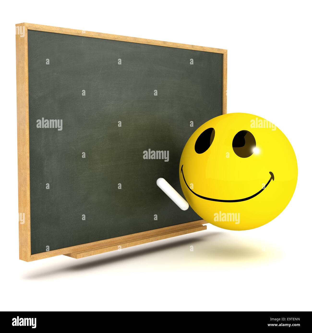 3d render of a smiley at the blackboard Stock Photo - Alamy