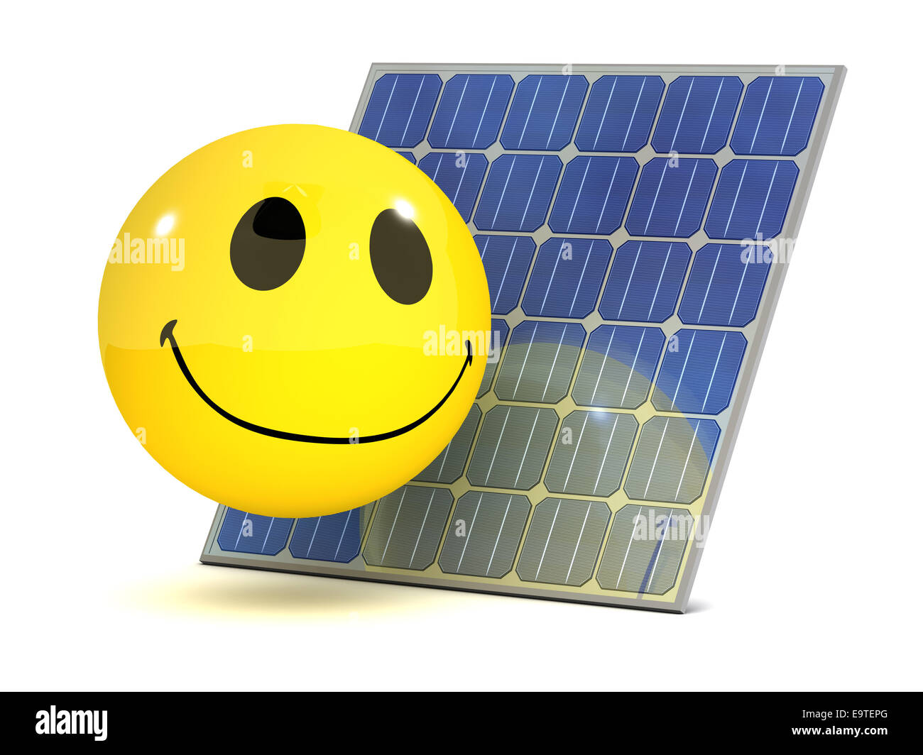 Cartoon character solar panel Cut Out Stock Images & Pictures - Alamy