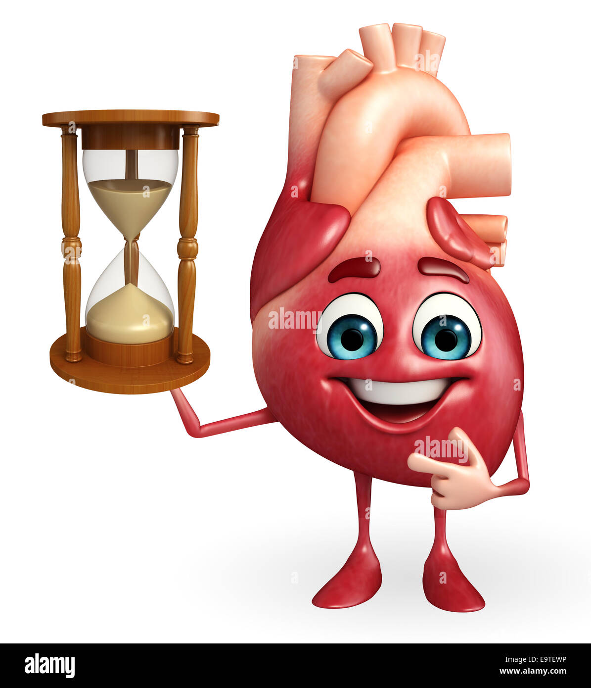 Heart clock character cartoon hi-res stock photography and images - Alamy