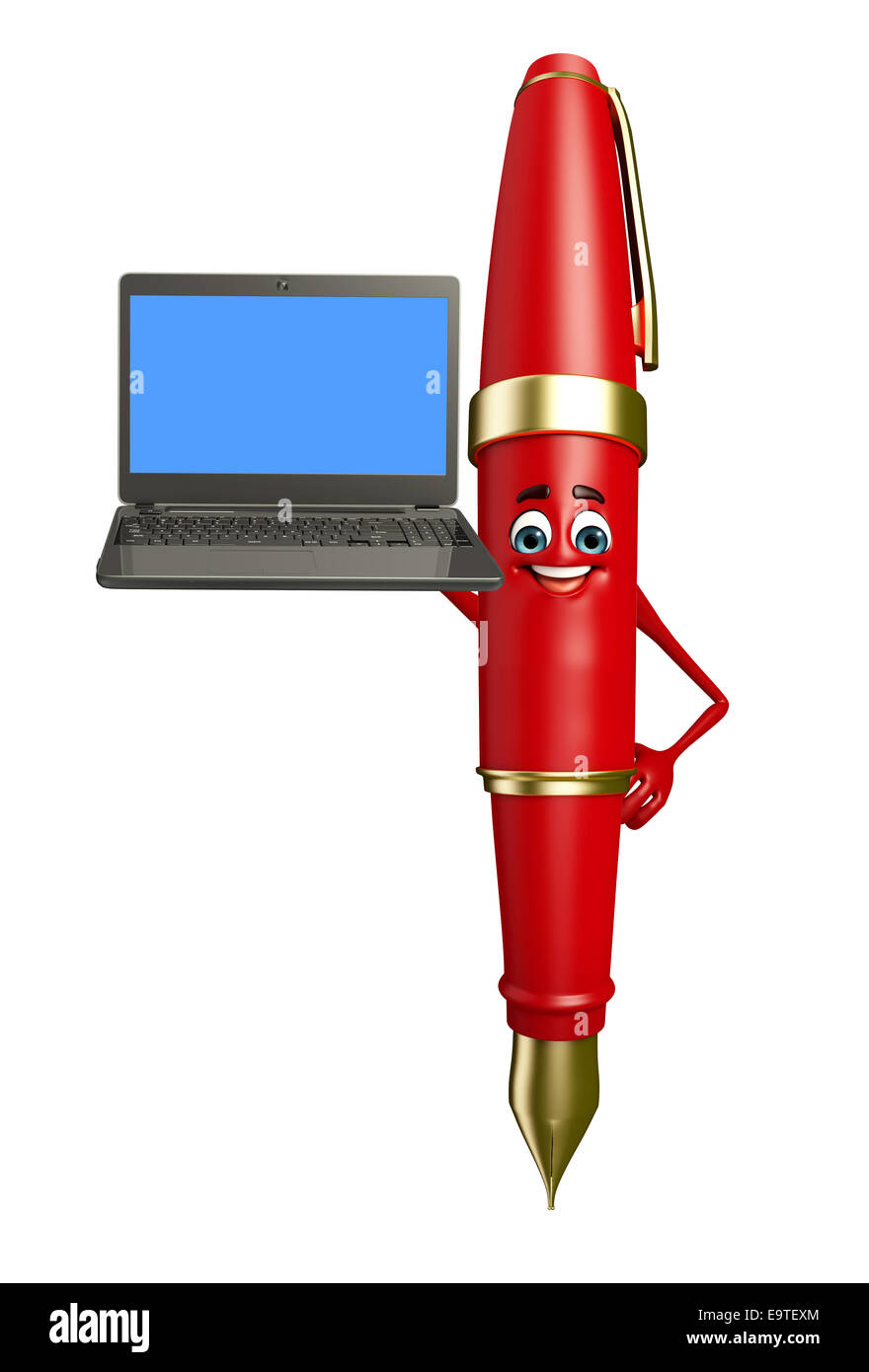 Cartoon fountain pen Cut Out Stock Images & Pictures - Alamy