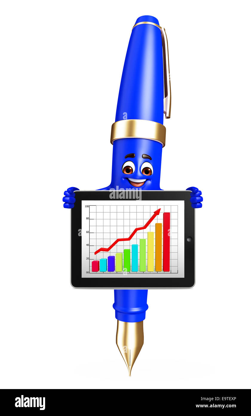 Cartoon character pen mobile hi-res stock photography and images - Alamy