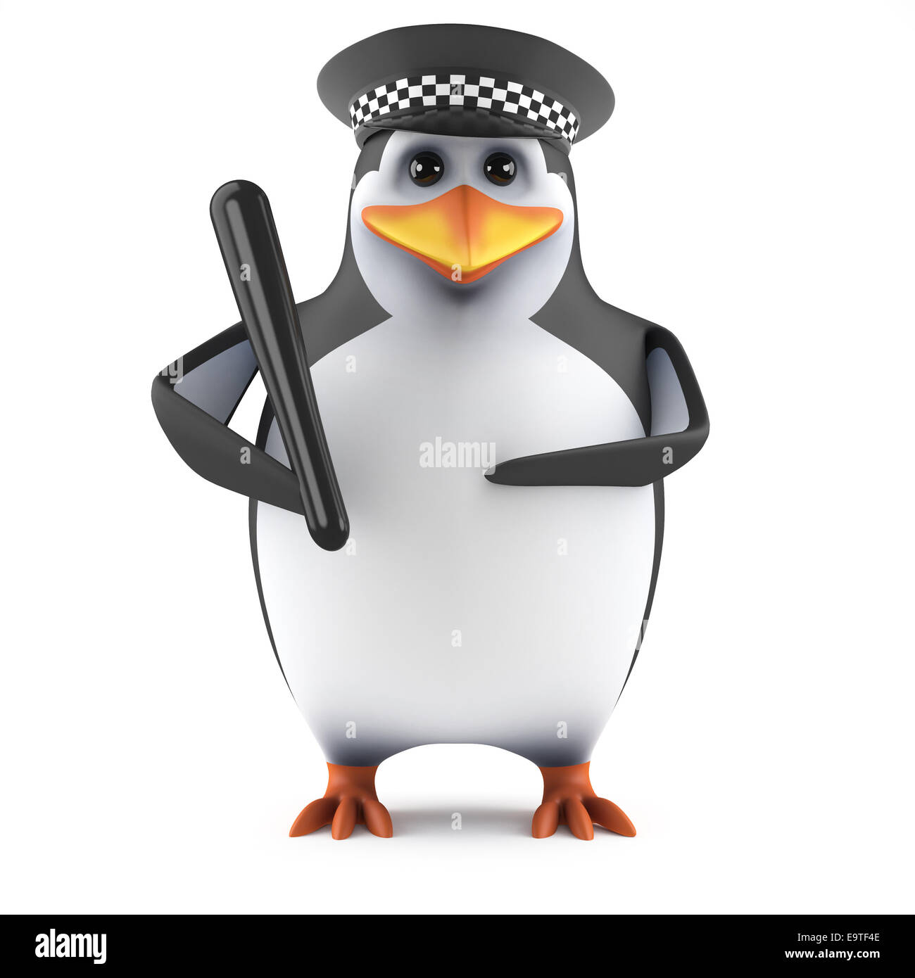 3d render penguin police officer hi-res stock photography and images ...