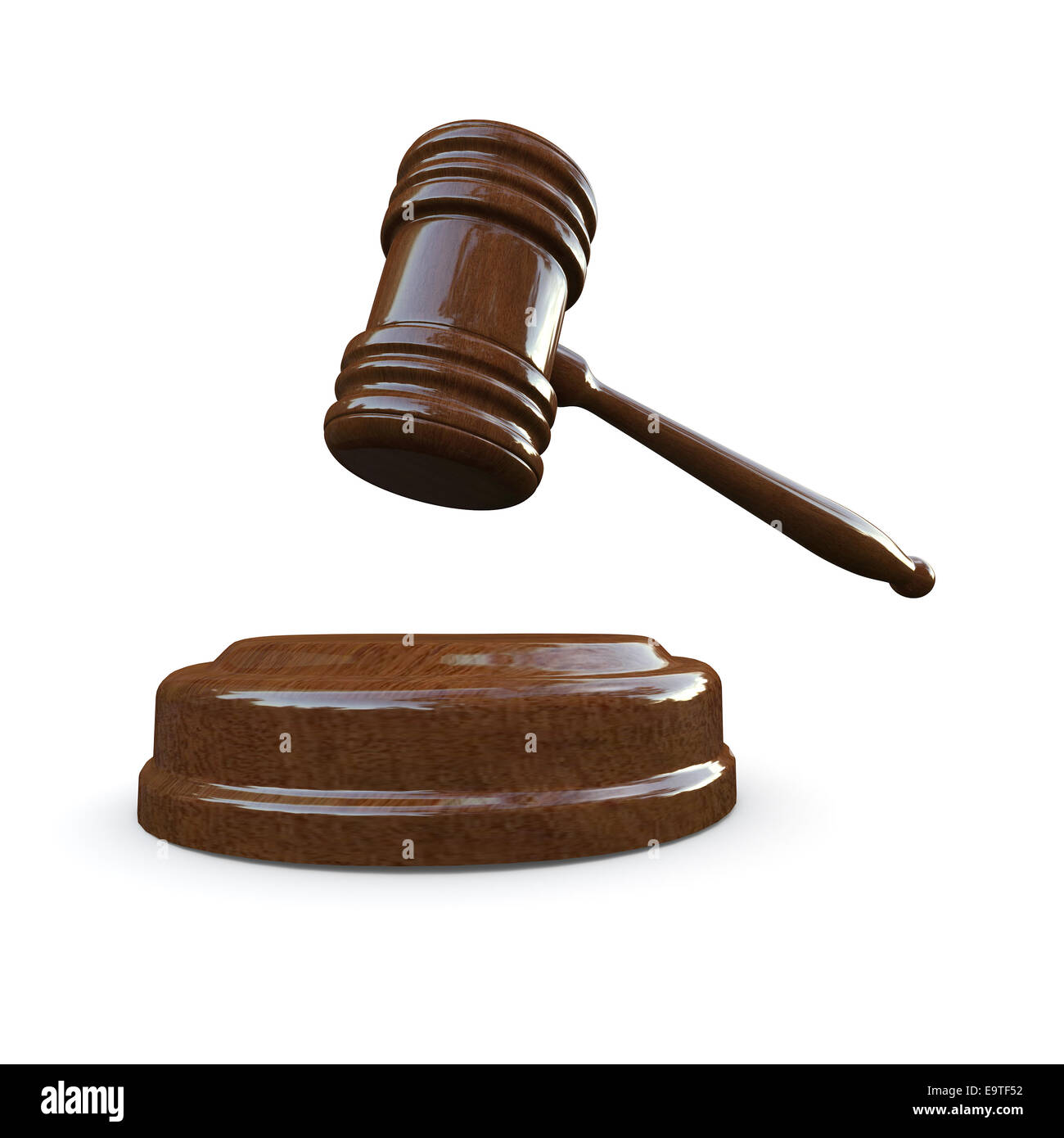 3d render of a wooden auctioneer gavel Stock Photo - Alamy