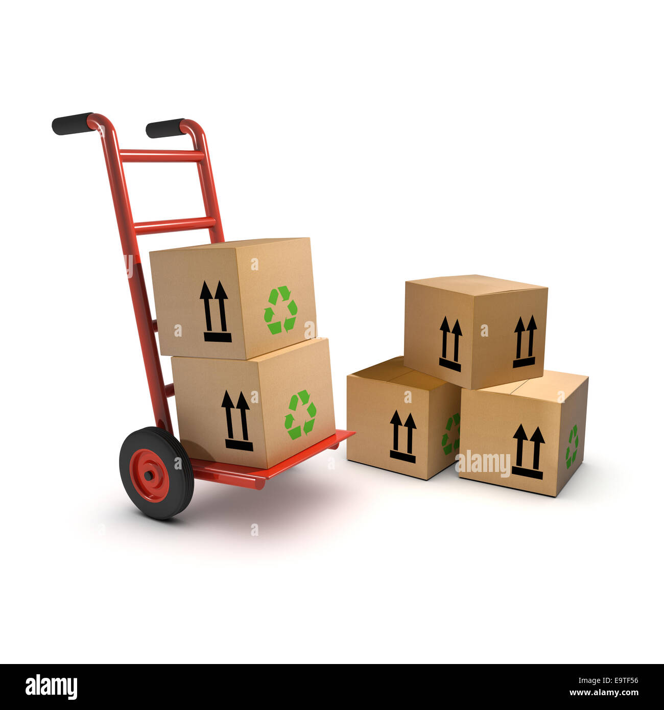 Courier delivering packages delivery Cut Out Stock Images & Pictures ...