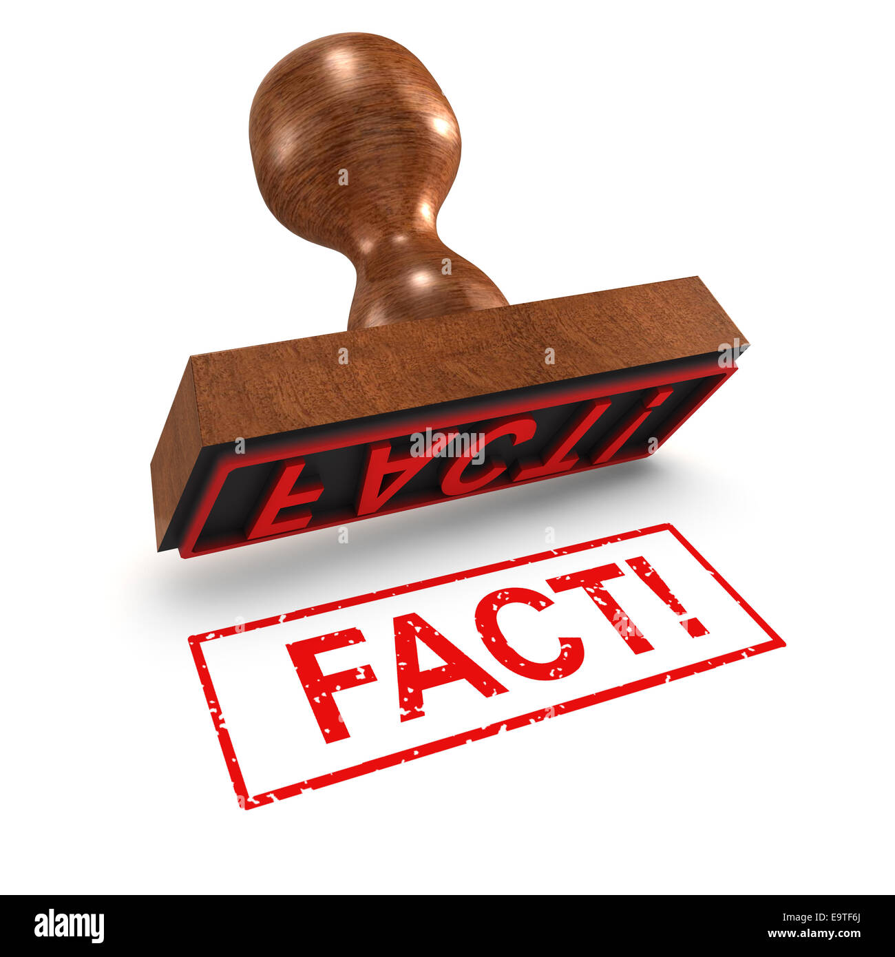 3d render of a fact rubber stamp Stock Photo - Alamy